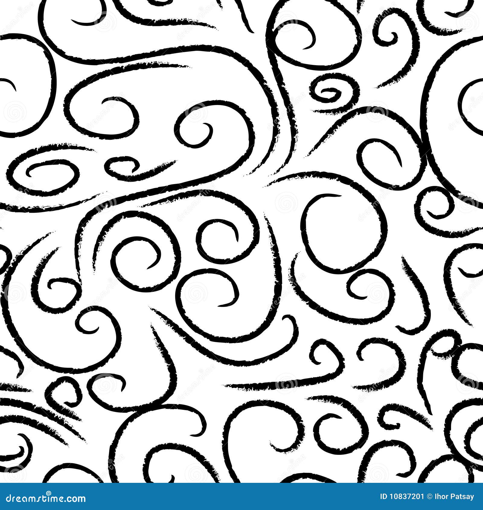Seamless swirl pattern stock vector. Illustration of circle - 10837201