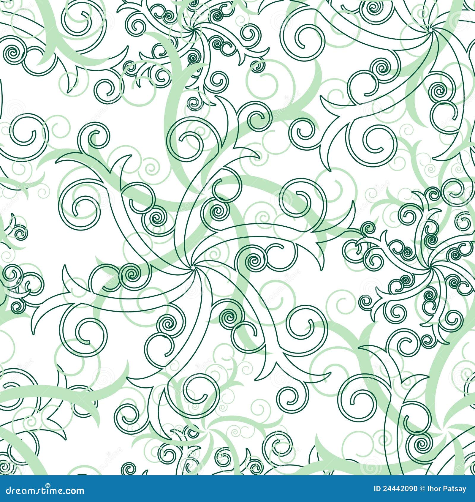 Seamless swirl pattern stock vector. Illustration of ornate - 24442090