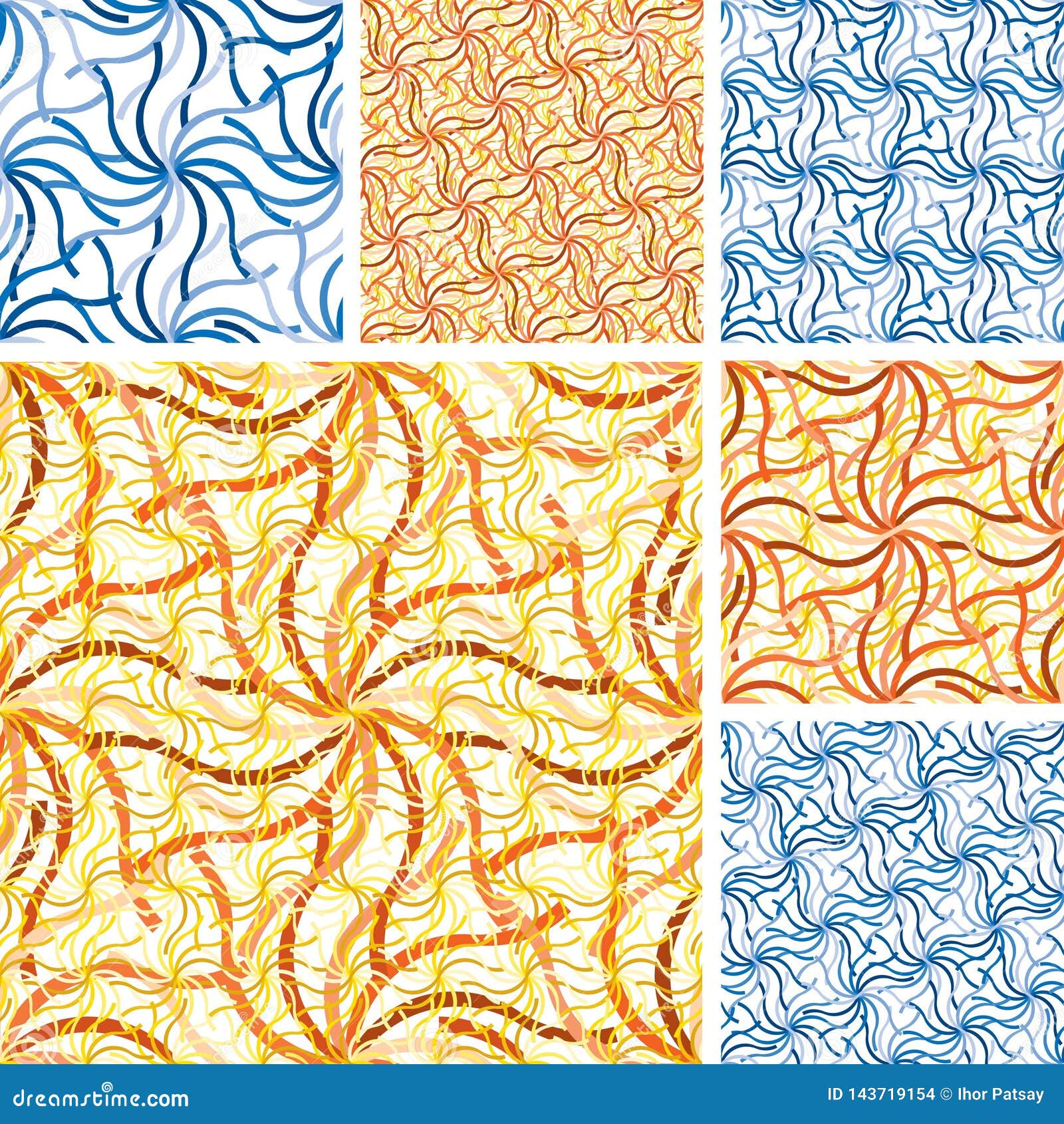 Seamless swirl patterns stock vector. Illustration of fashion - 143719154