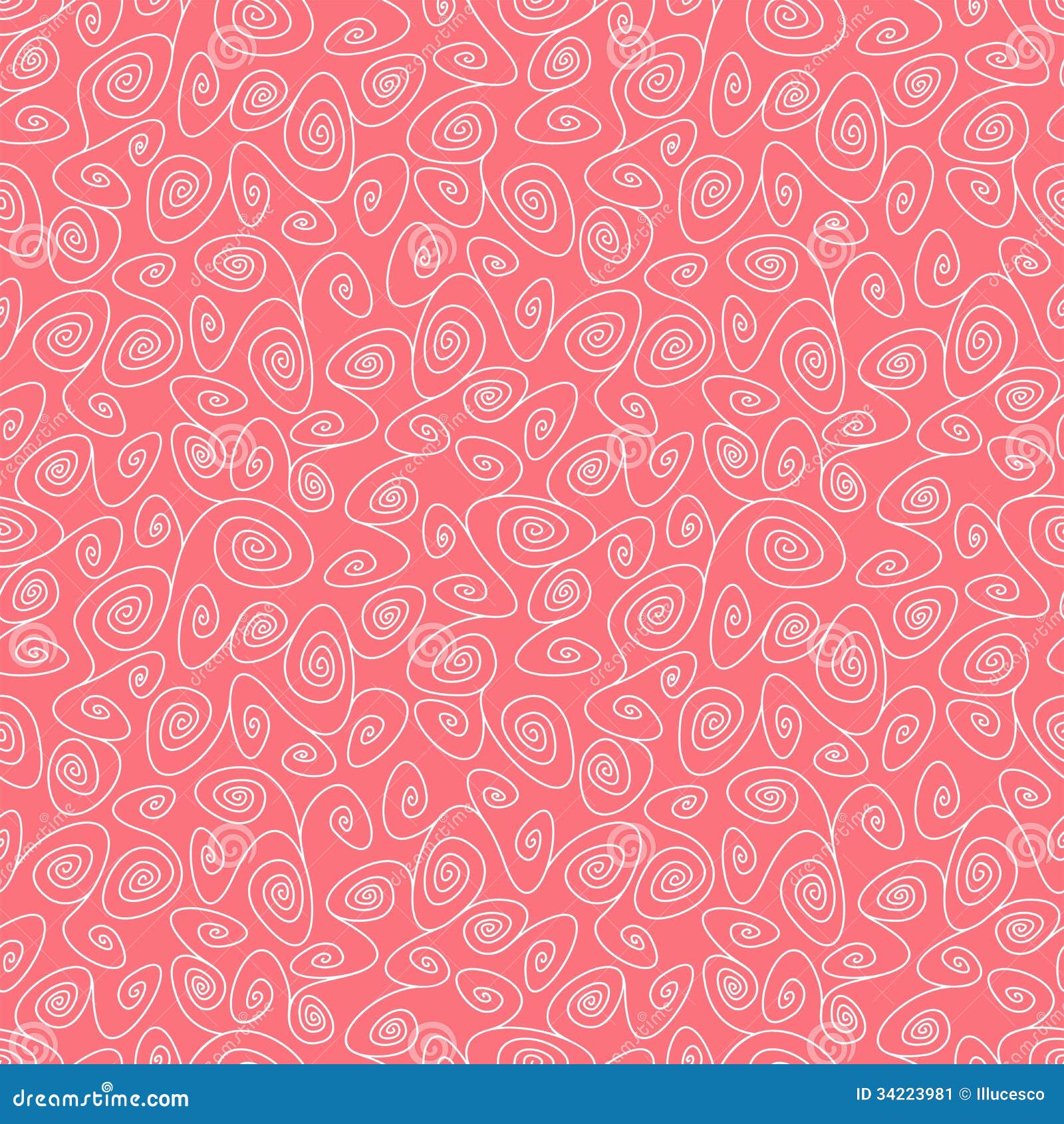 Seamless Swirl Pink Pattern Stock Vector - Illustration of contemporary ...