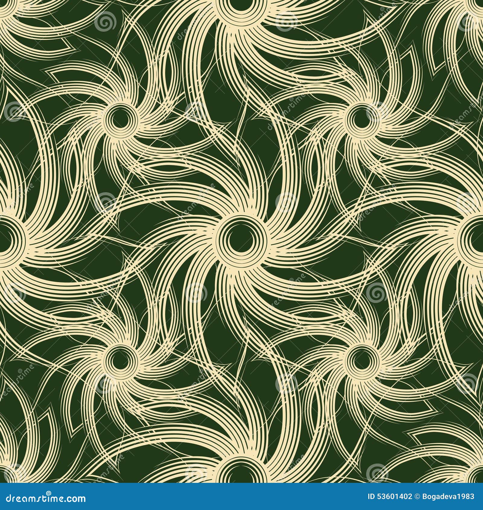 Seamless Swirls Pattern stock vector. Illustration of artistic - 53601402