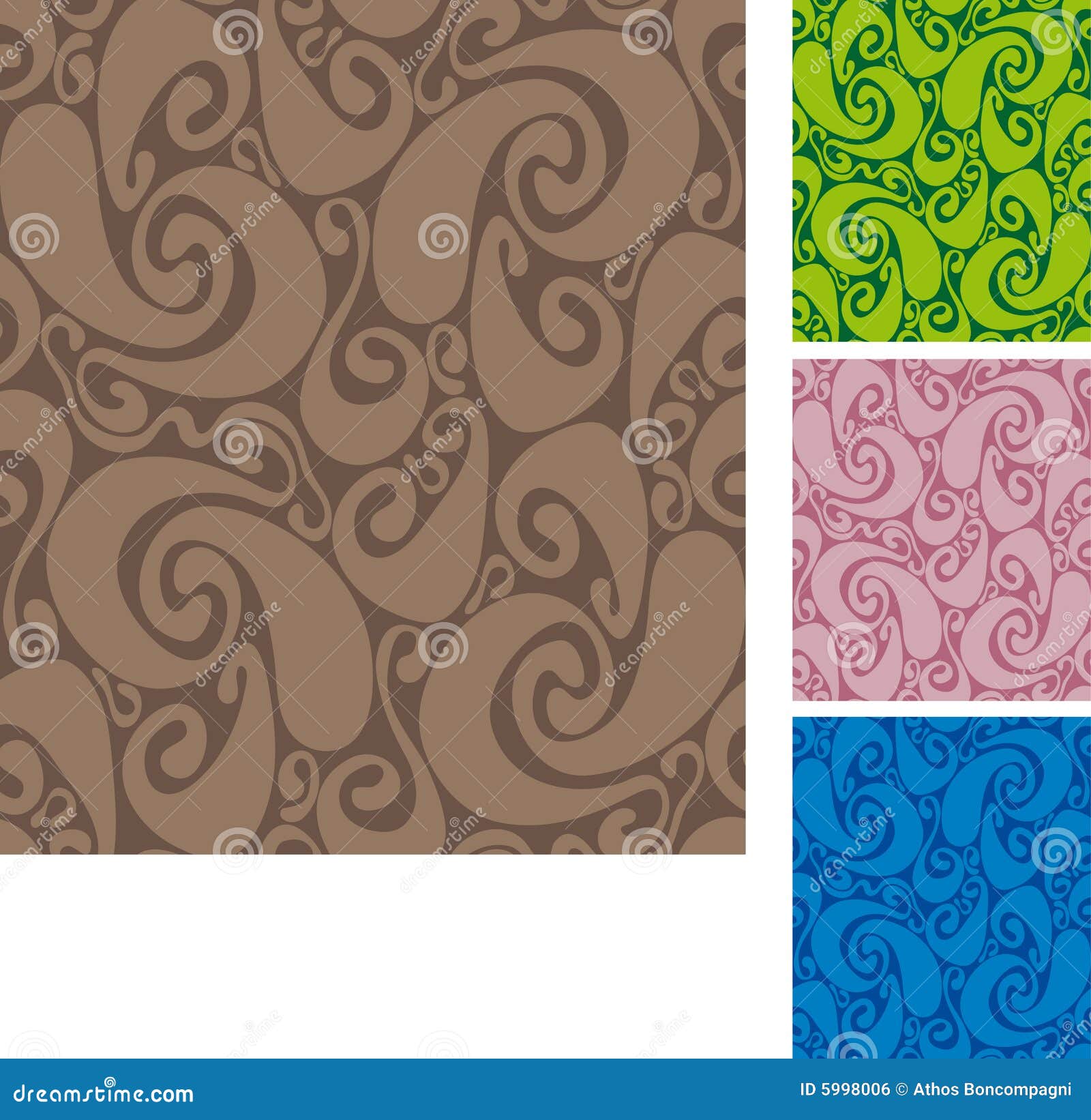 Seamless swirls pattern II stock vector. Illustration of swirl - 5998006