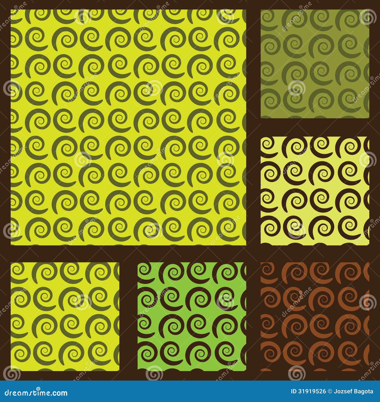 Seamless Swirly Pattern Backgrounds Stock Vector - Illustration of ...