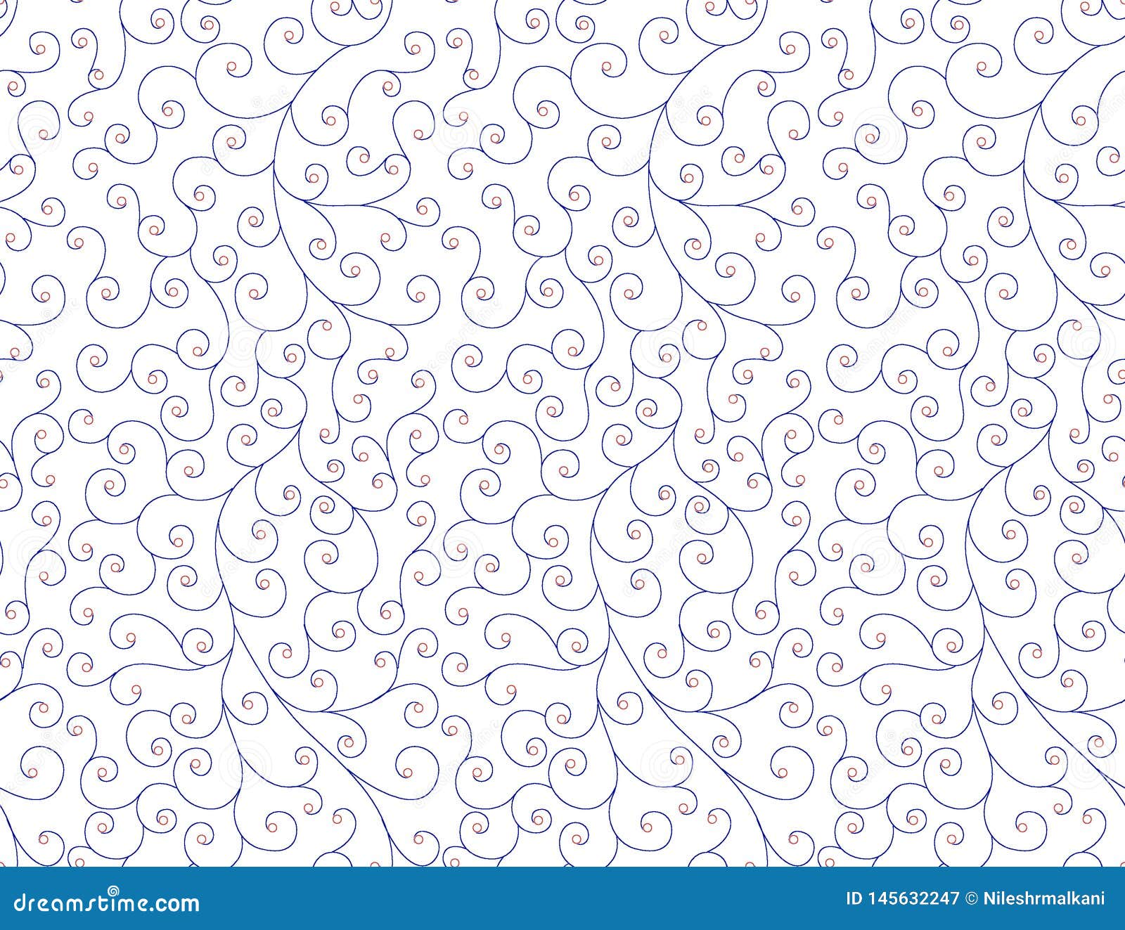 Seamless Swirly Pattern Design Stock Illustration - Illustration of ...