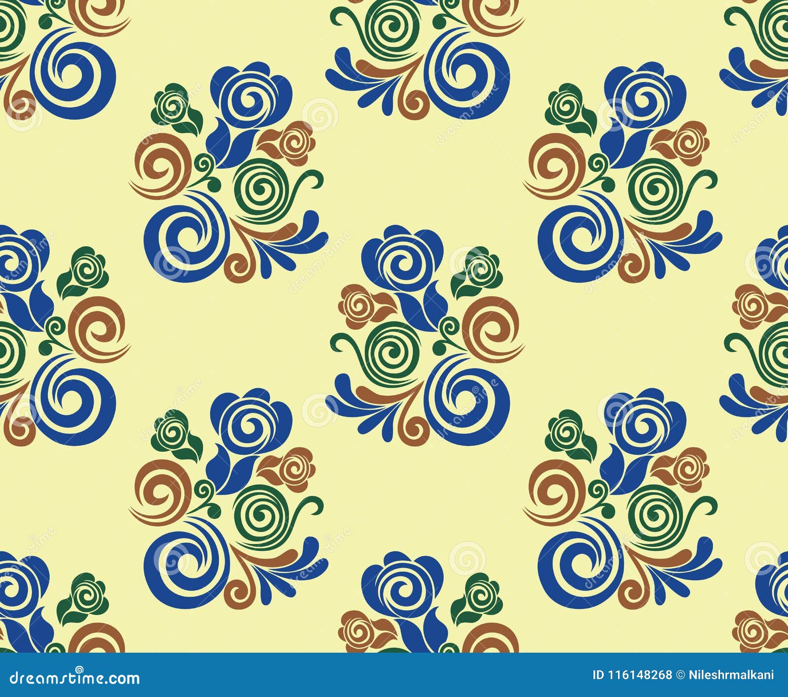Seamless Swirly Wallpaper Pattern Stock Photography | CartoonDealer.com ...
