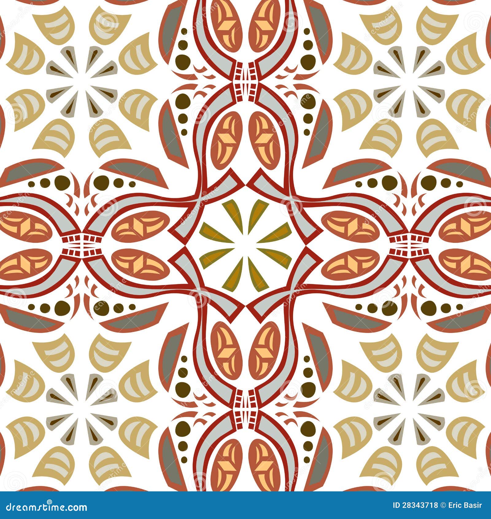 Seamless Symmetrical Pattern Royalty Free Stock Photos - Image: 28343718