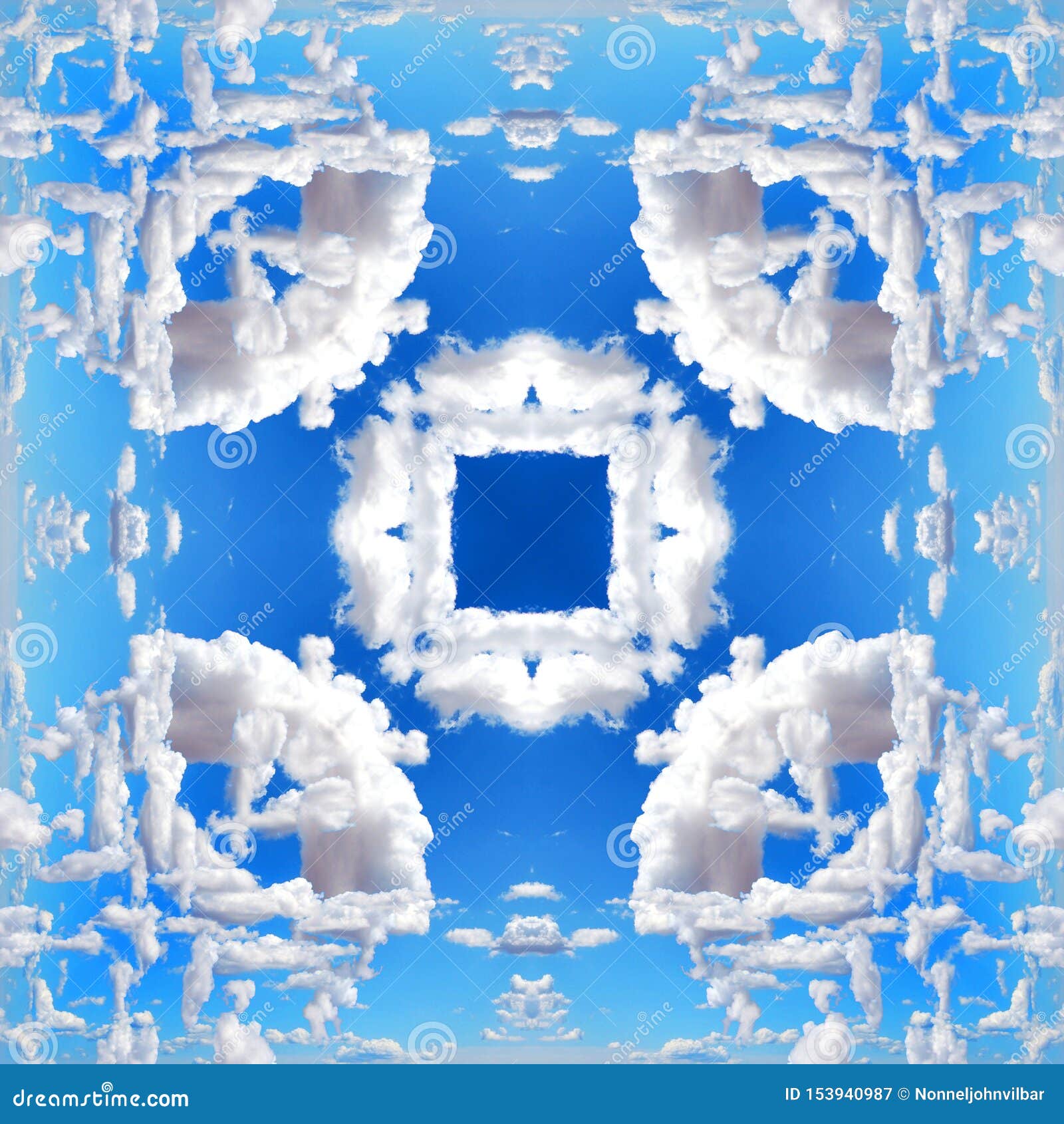 Seamless Symmetrical Pattern Abstract Clouds Texture Stock Image ...