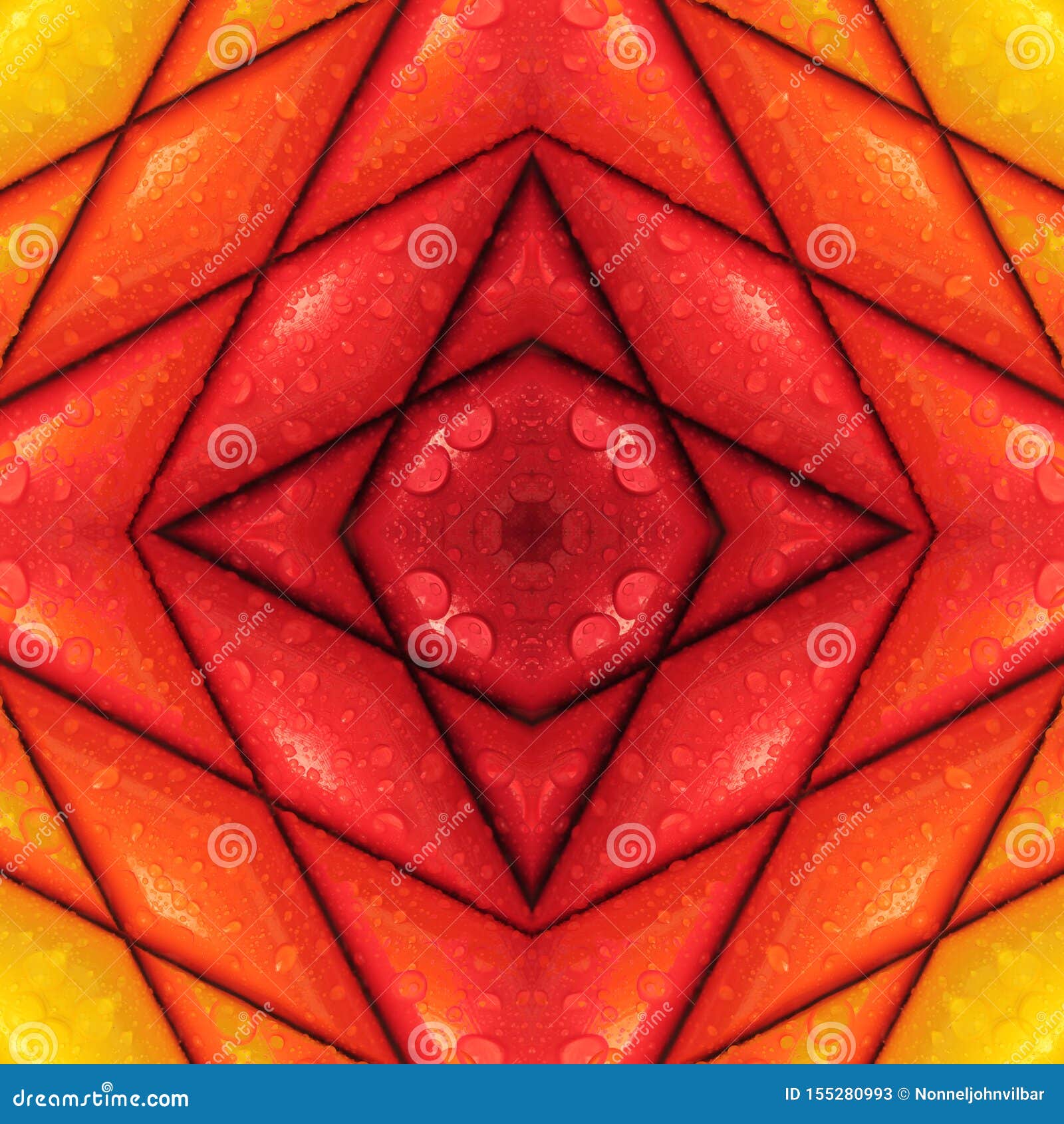 Seamless Symmetrical Contrast Mesmerizing Pattern Of Green And Blue ...