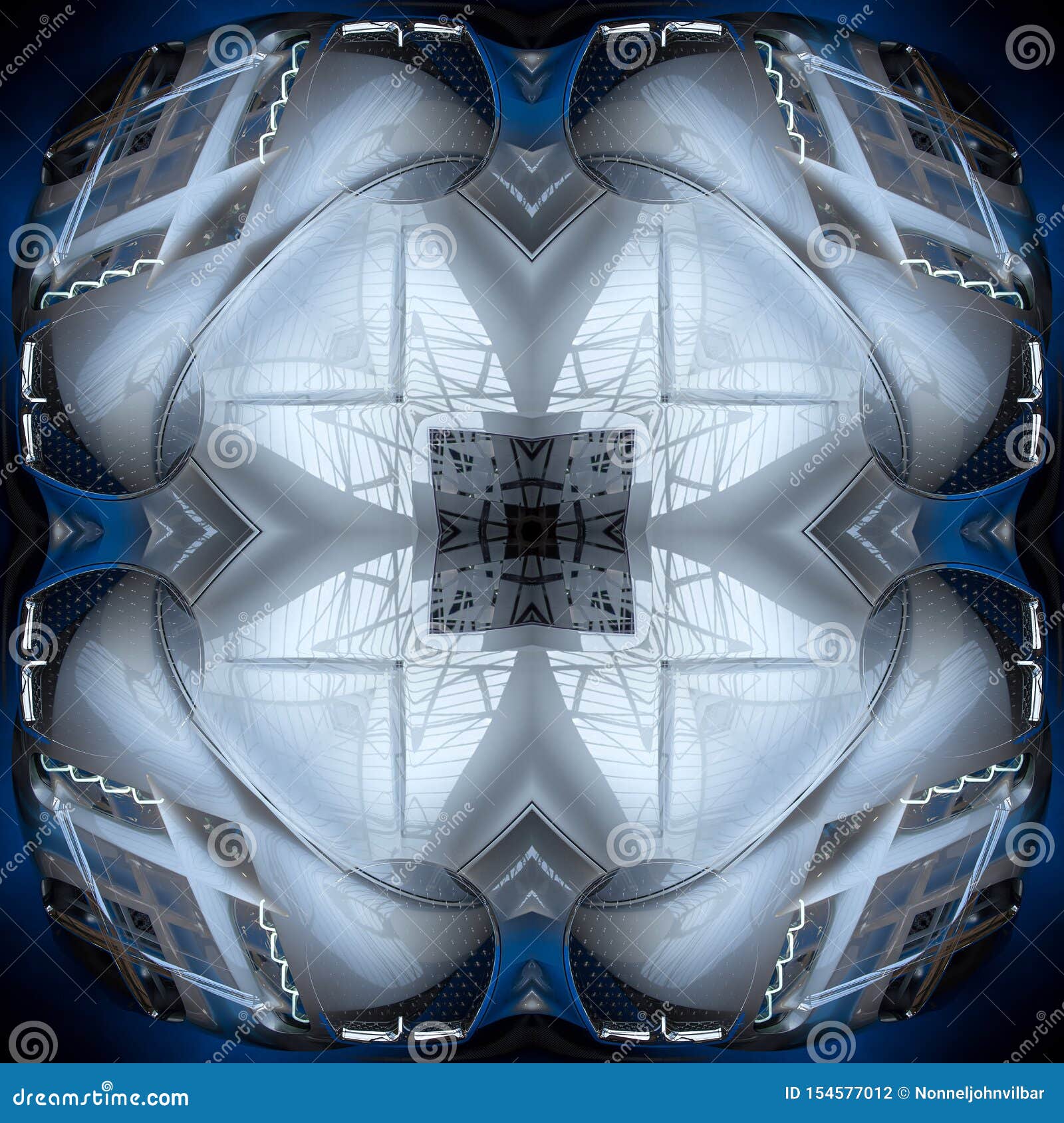 Seamless Symmetrical Pattern Abstract Futuristic Element Texture Stock ...