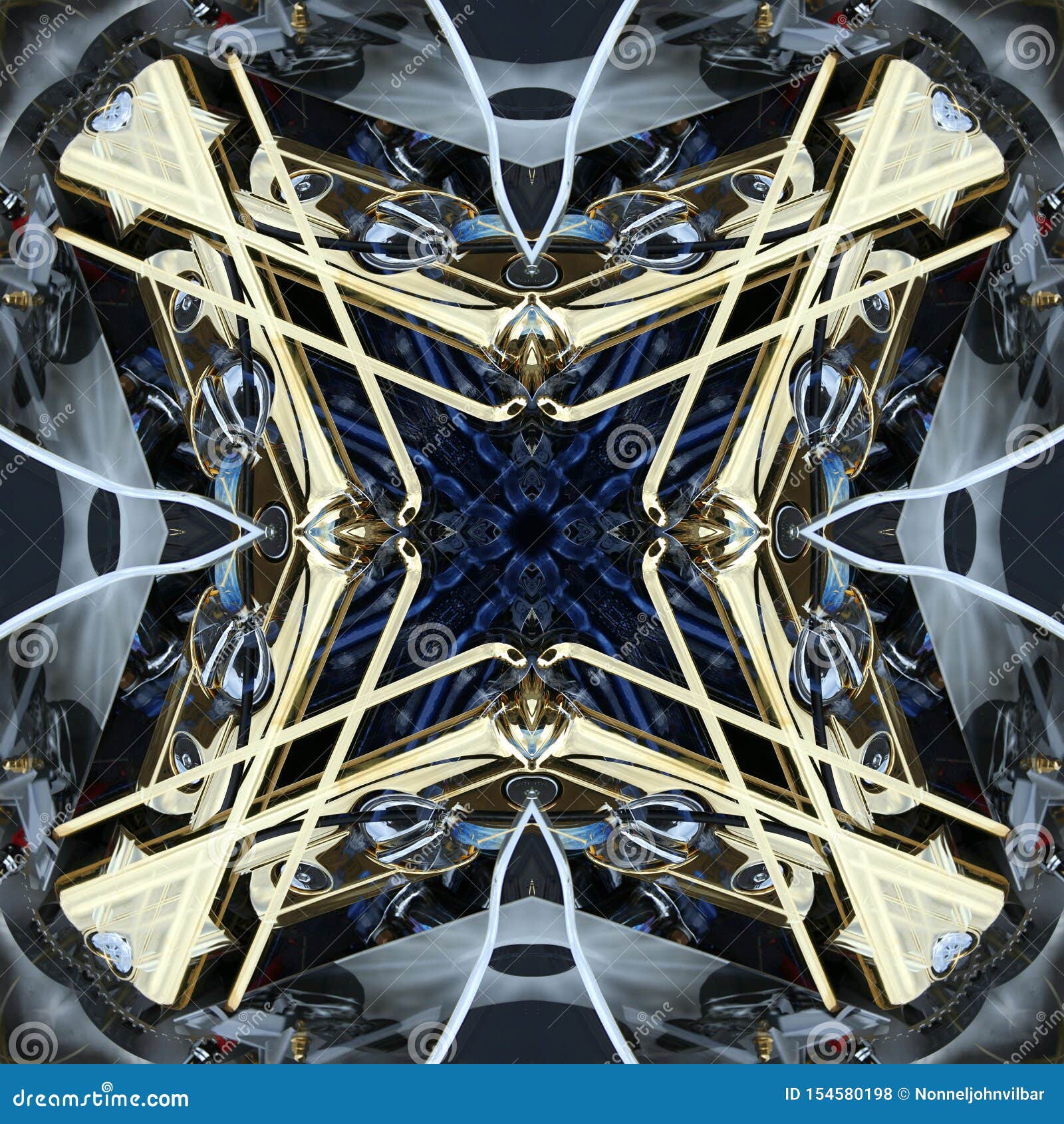 Seamless Symmetrical Pattern Abstract Glossy Machine Texture Stock ...