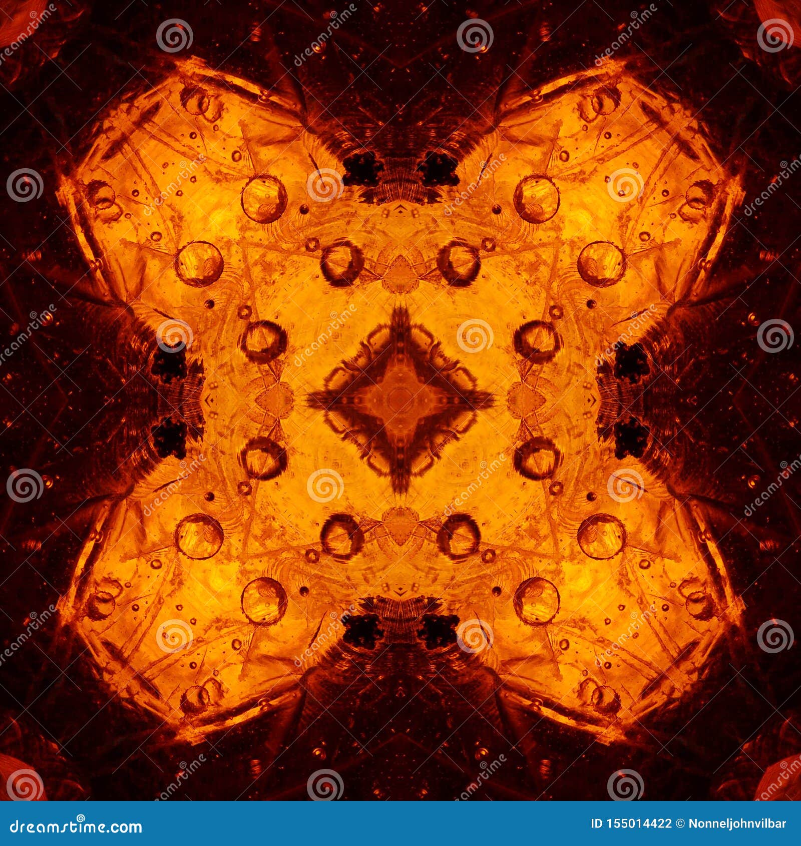 Seamless Symmetrical Contrast Mesmerizing Pattern Of Green And Blue ...