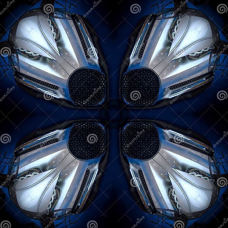 Seamless Symmetrical Pattern Abstract Machine Robot Texture Stock ...