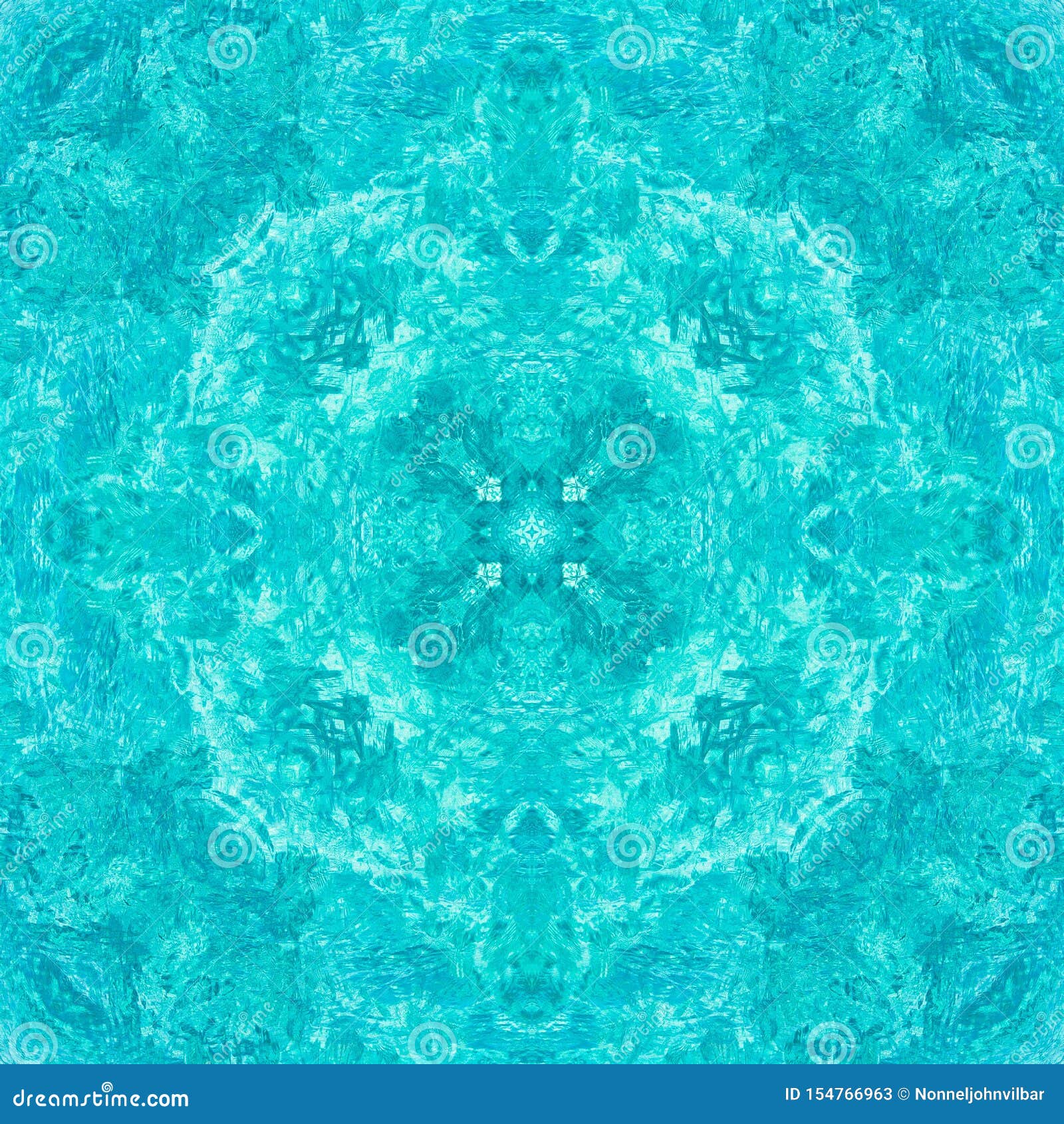 Seamless Symmetrical Contrast Mesmerizing Pattern Of Green And Blue ...