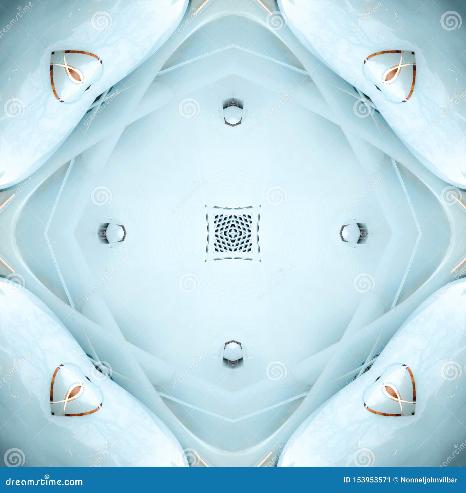 Seamless Symmetrical Pattern Abstract Smooth Glossy Metal Texture Stock ...