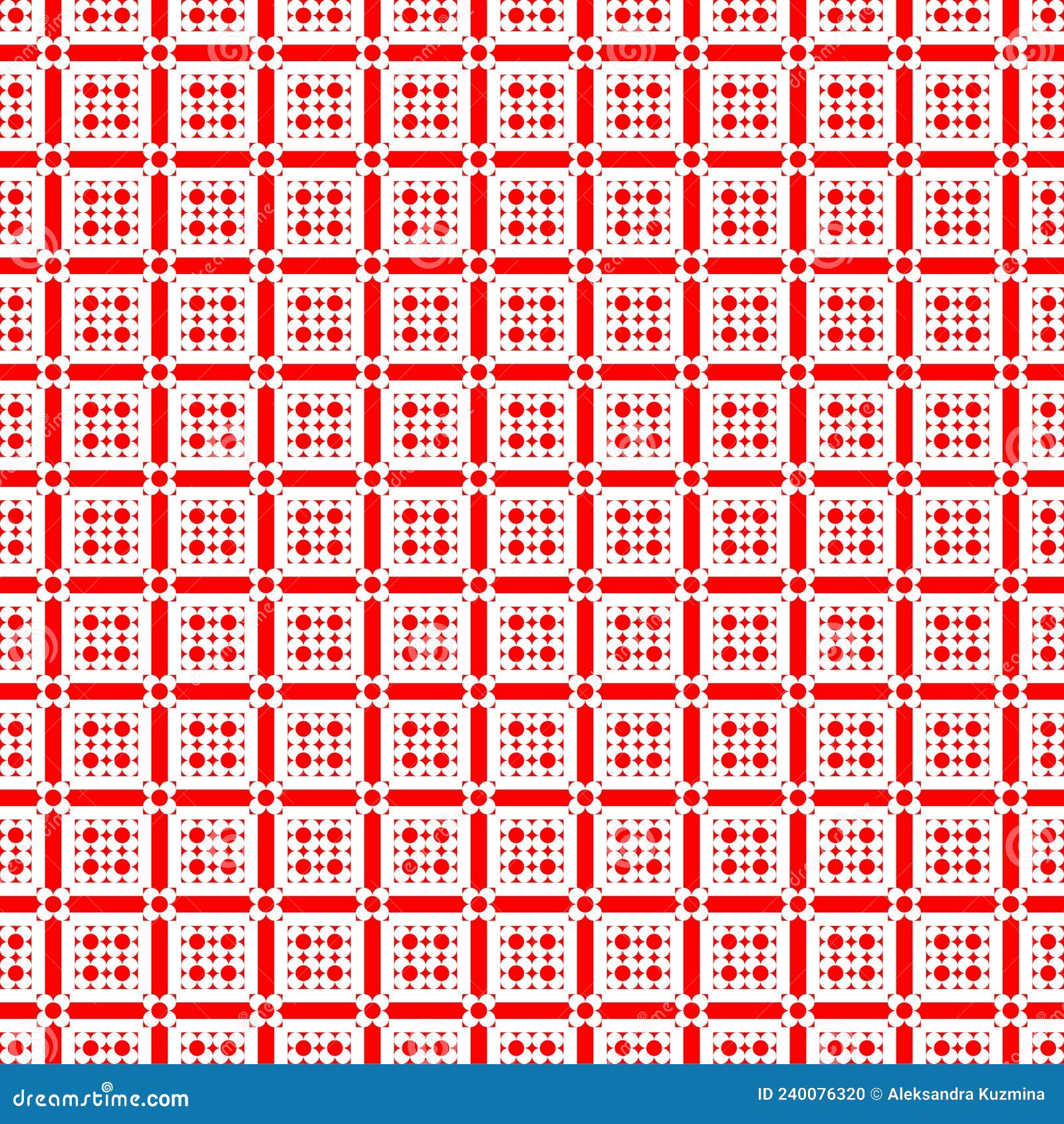 Seamless Symmetrical Pattern of Red Complex Cage Stock Vector ...