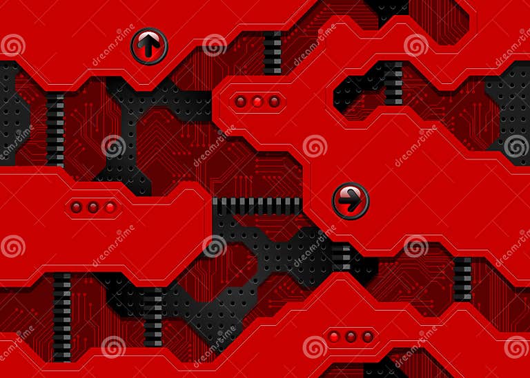 Seamless tech texture stock vector. Illustration of connection - 59755400