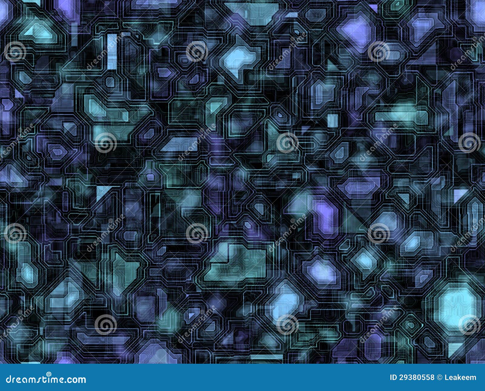 Seamless Techno Electronics Dark Blue Background Stock Illustration ...