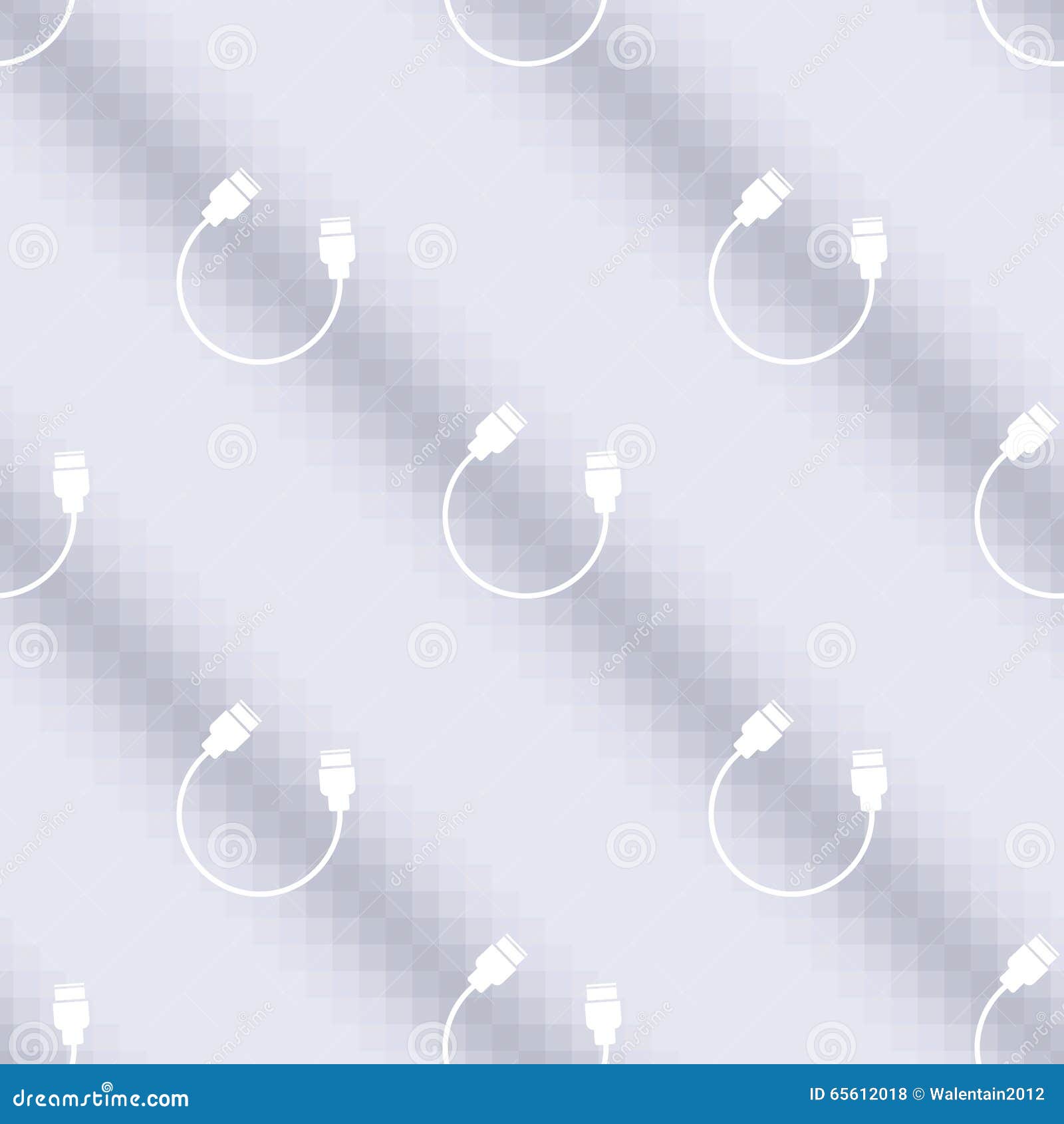 Seamless Technology Vector Pattern, Symmetrical Background with Icons ...