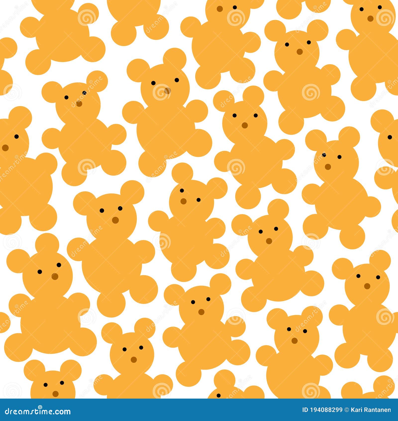 Seamless Teddy Bears Seamless Pattern Stock Vector - Illustration of ...