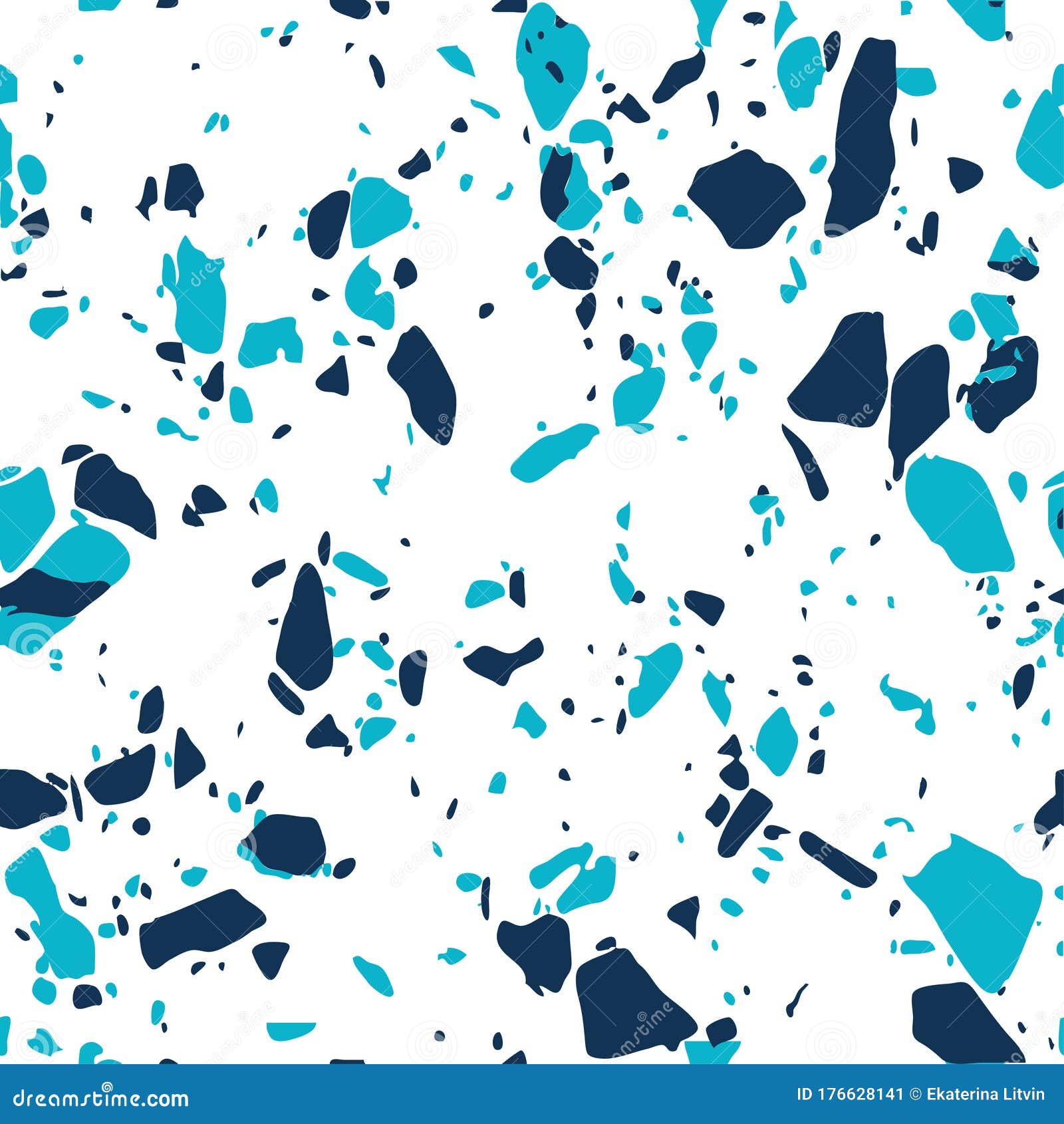 Seamless terrazzo pattern stock vector. Illustration of floor - 176628141