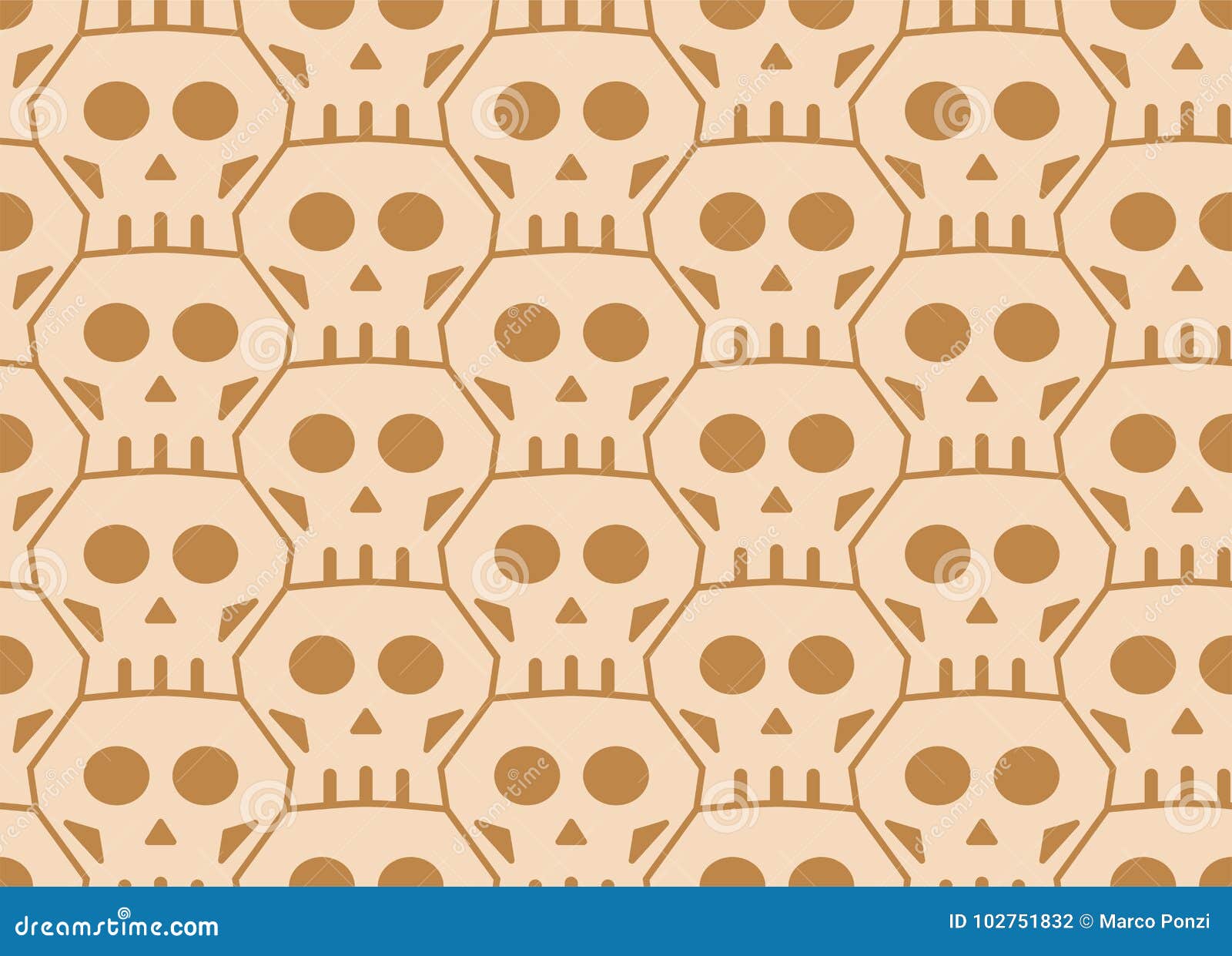Seamless Tessellation Pattern of Skulls Vector Background Stock Vector ...