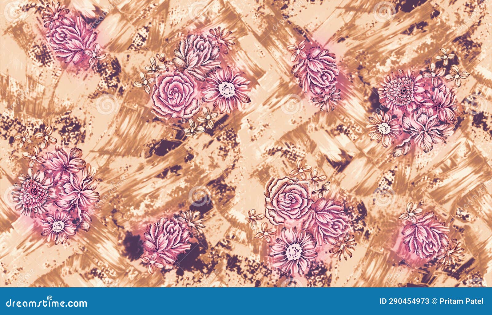 2215157317 Seamless Ceramic Tiles Flower Texture Art Wallpaper Pattern ...