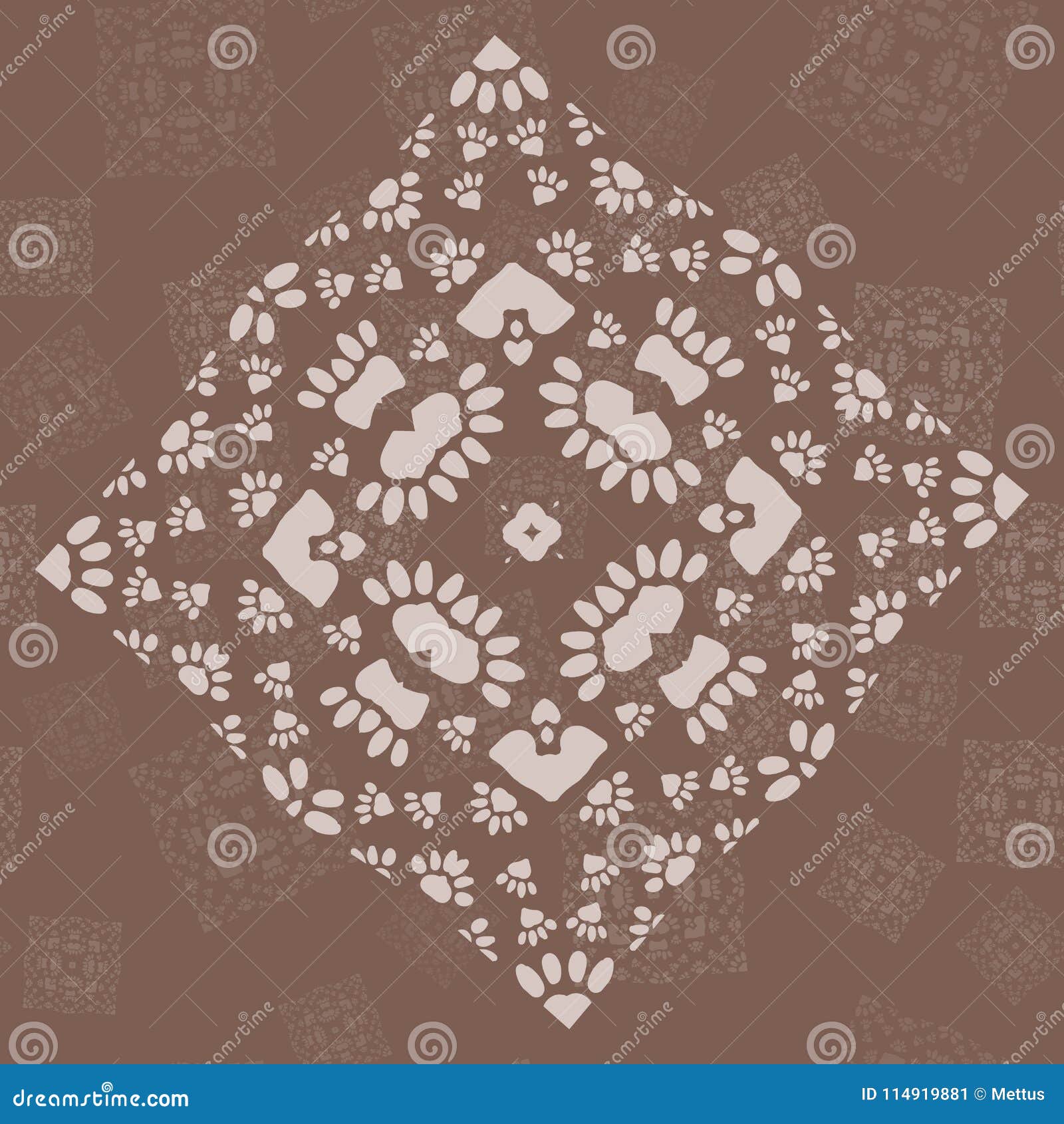 Seamless Textile Pattern in Brown Color Stock Illustration ...