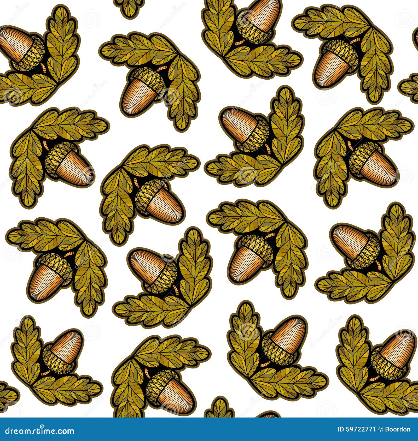 Abstract Acorn Pattern - Seamless Background - Wood Texture Stock Image ...