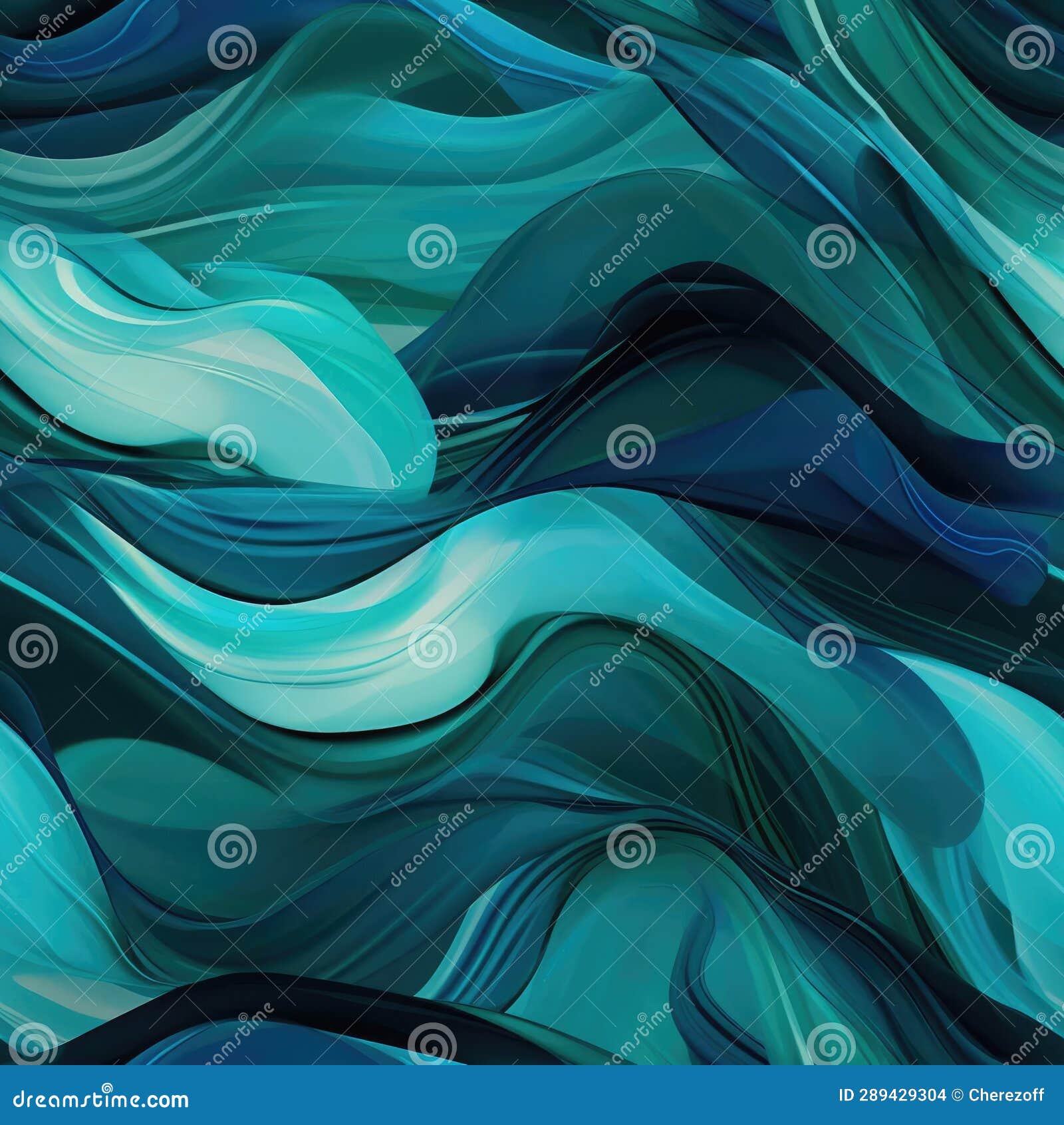 Seamless Texture. Blue Waves Stock Illustration - Illustration of flow ...