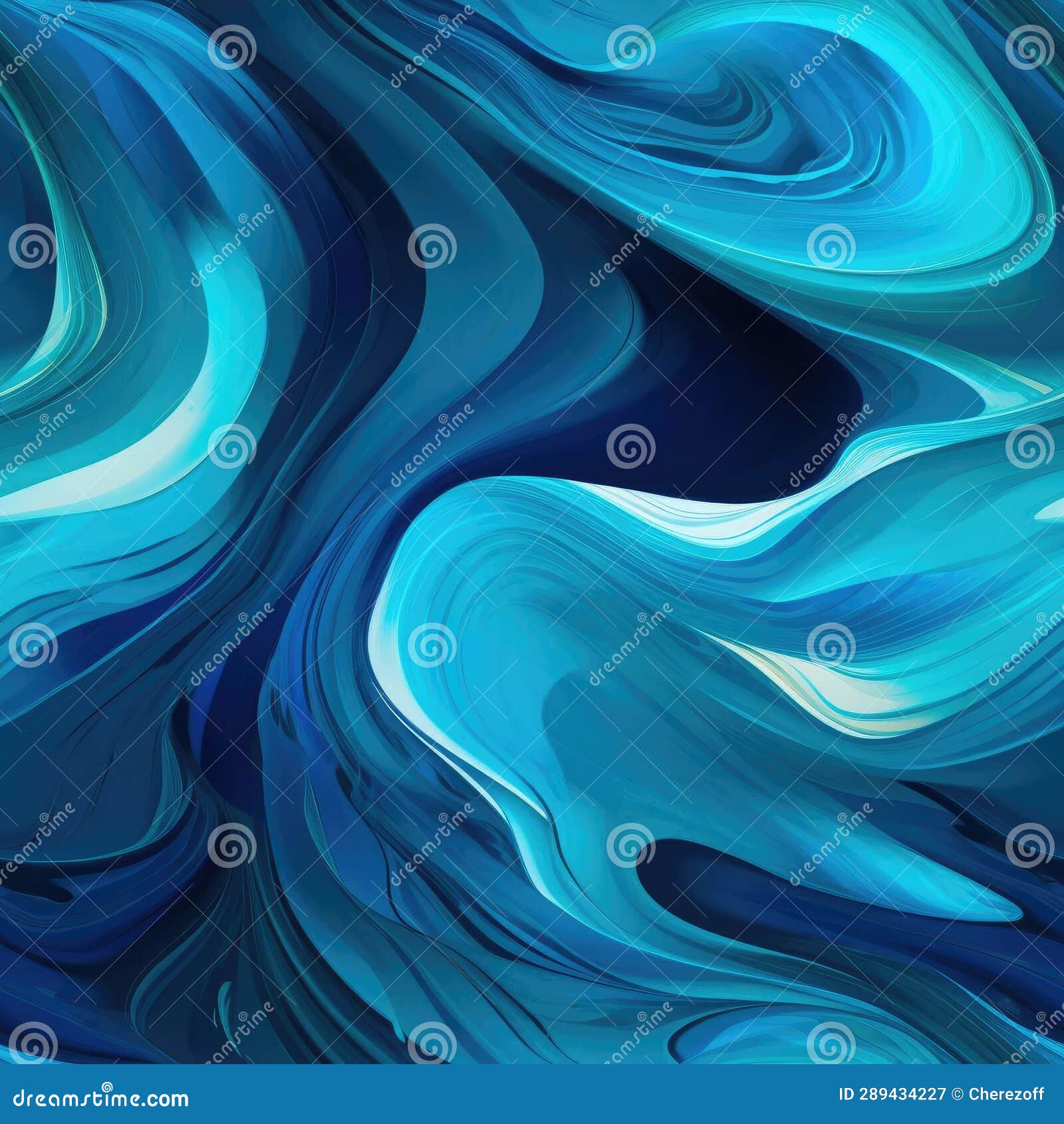 Seamless Texture. Blue Waves Stock Illustration - Illustration of ...