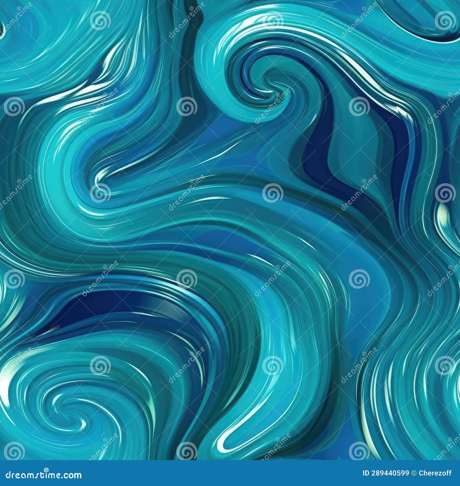 Seamless Texture. Blue Waves Stock Illustration - Illustration of wavy ...