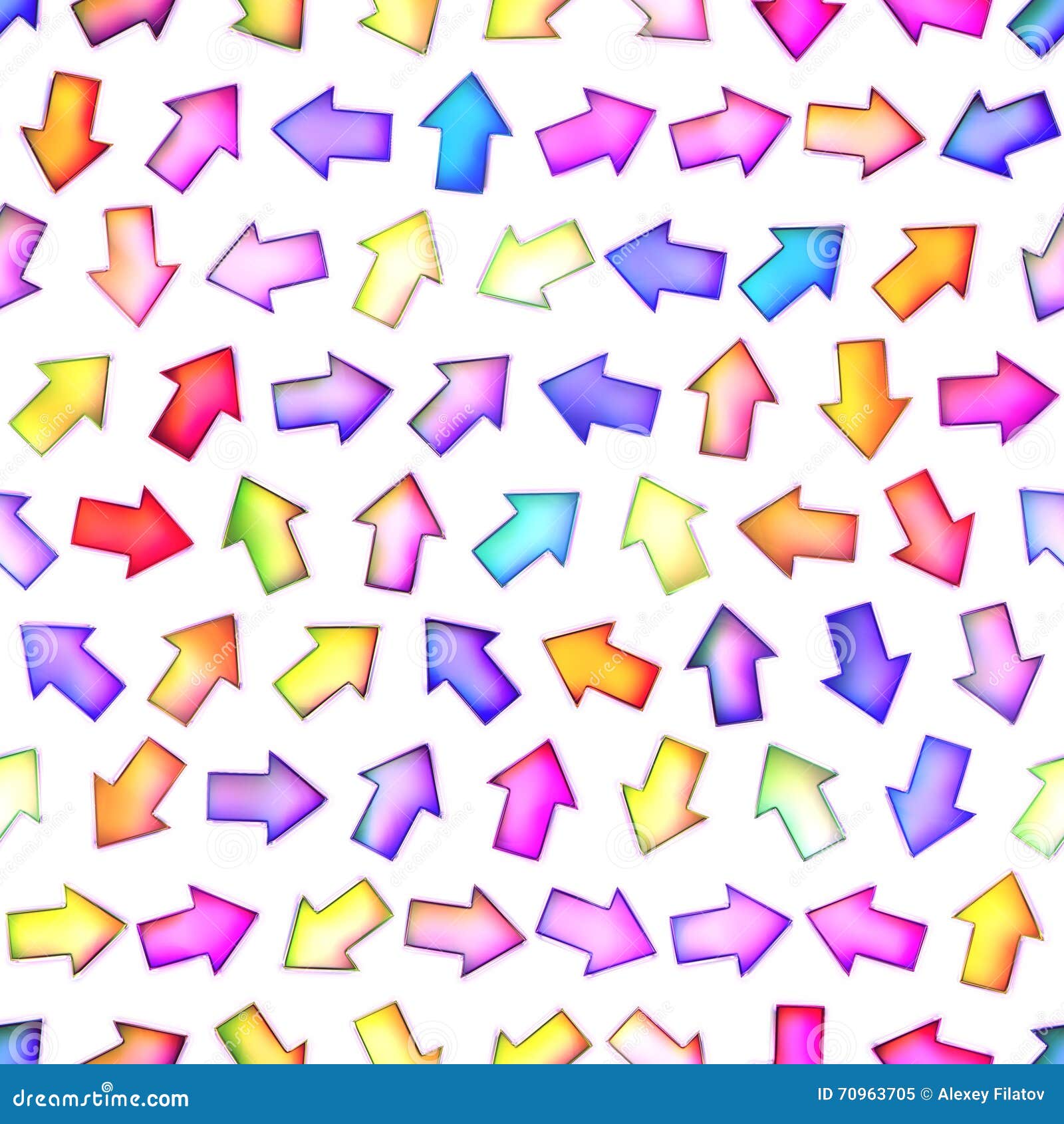 Seamless Texture of Abstract Bright Shiny Colorful Arrows, Stock ...