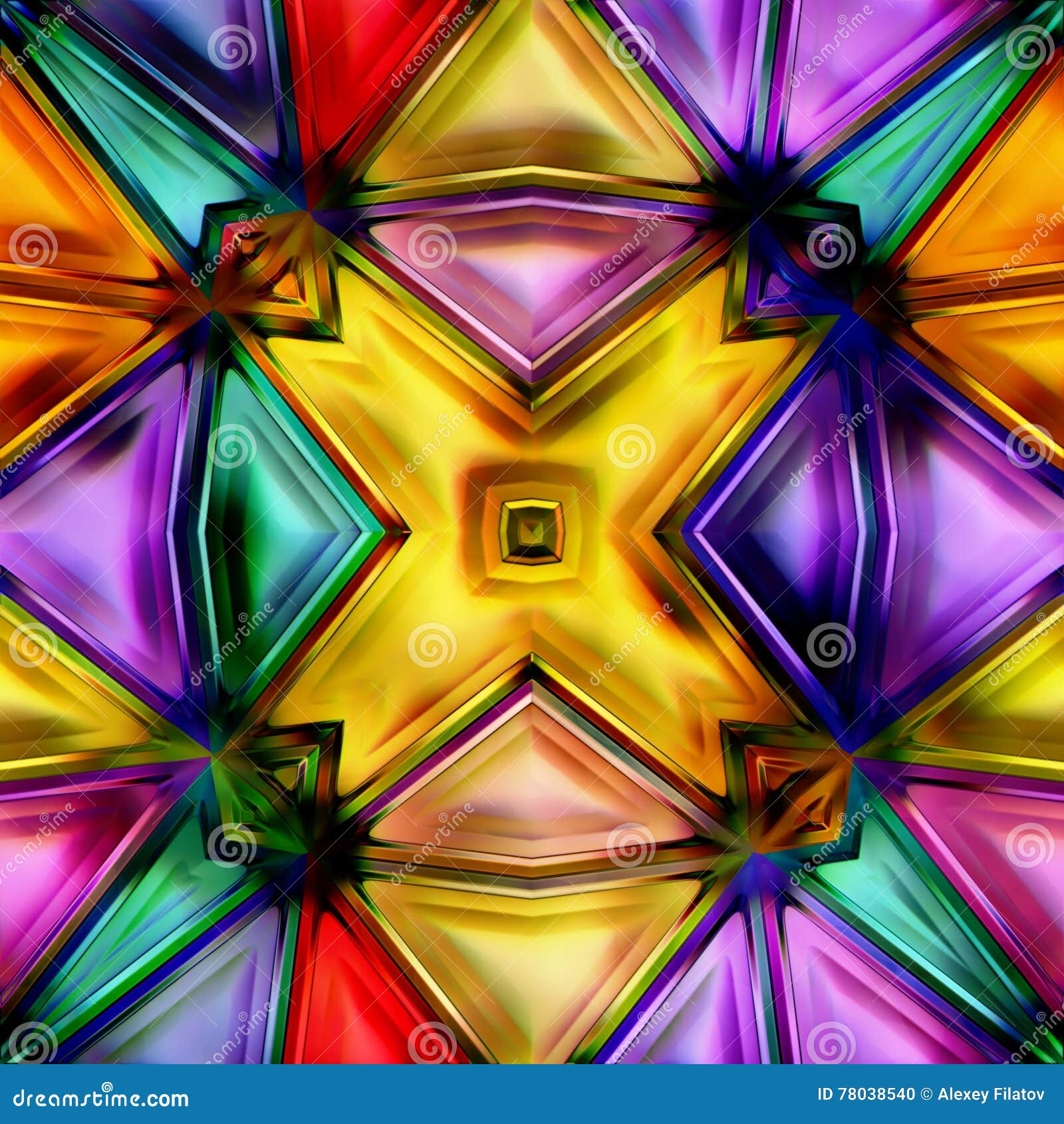 Seamless Texture of Abstract Bright Shiny Colorful Geometric Shapes ...