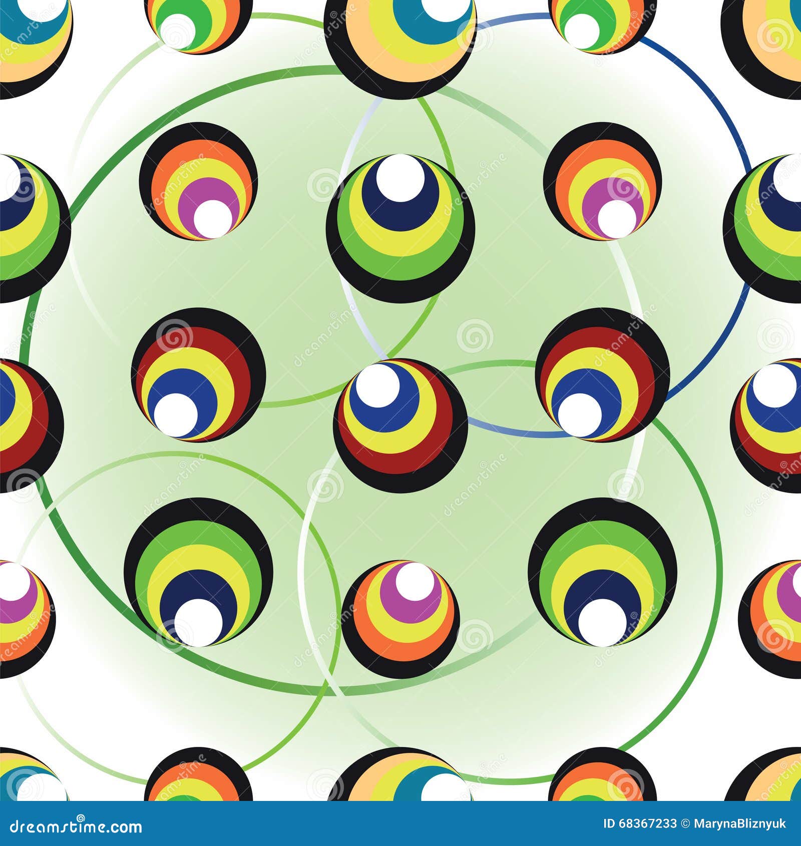 Seamless Texture with Abstract Colorful Balls Stock Vector ...