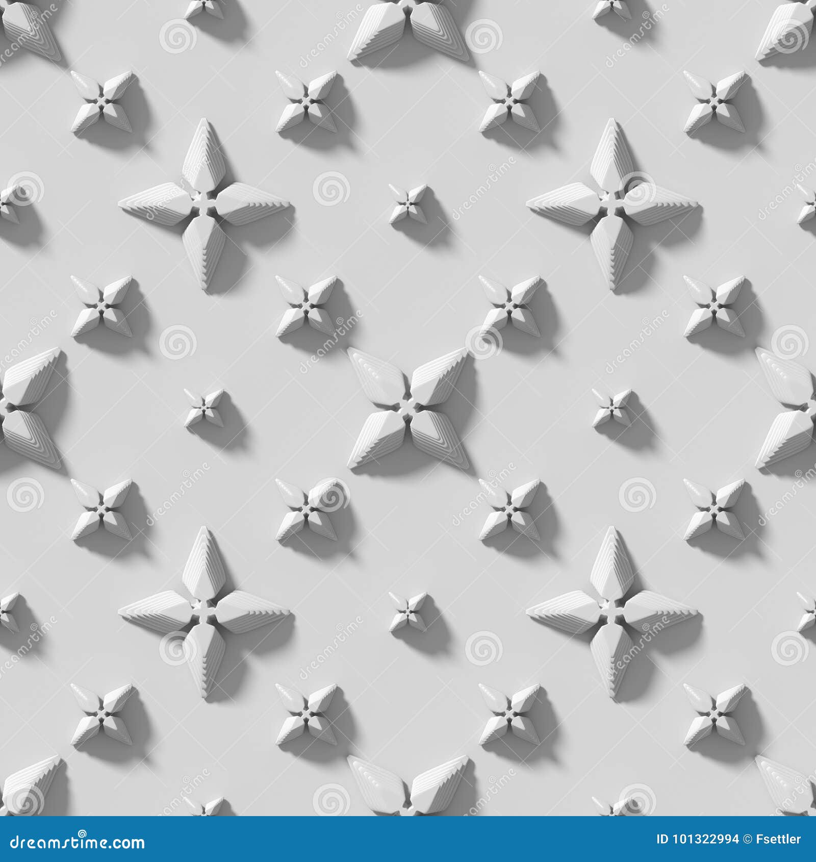 Seamless Texture with Abstract Crosses. 3D Render. Stock Illustration ...