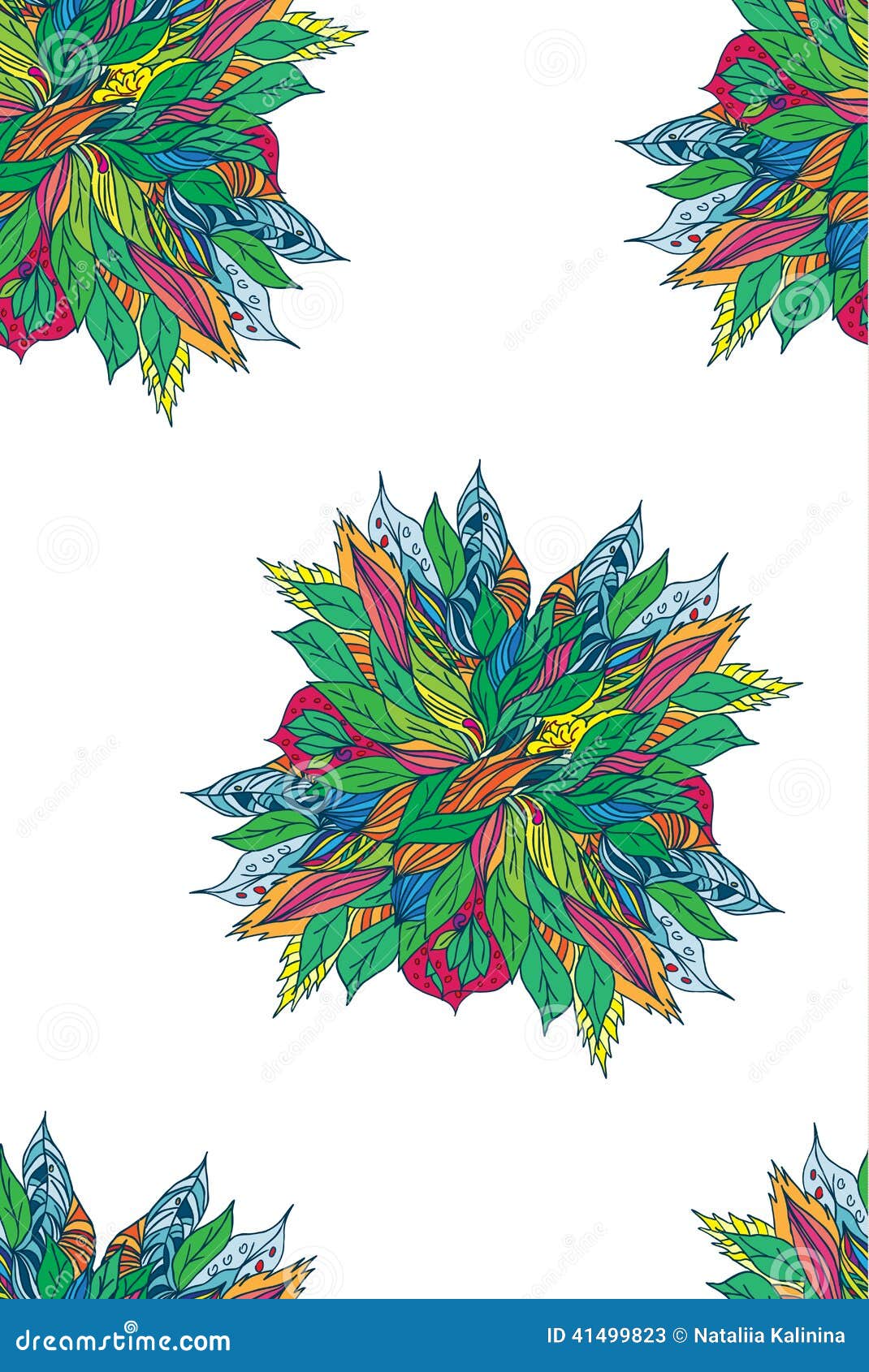 Seamless Texture with Abstract Flowers Stock Vector - Illustration of ...