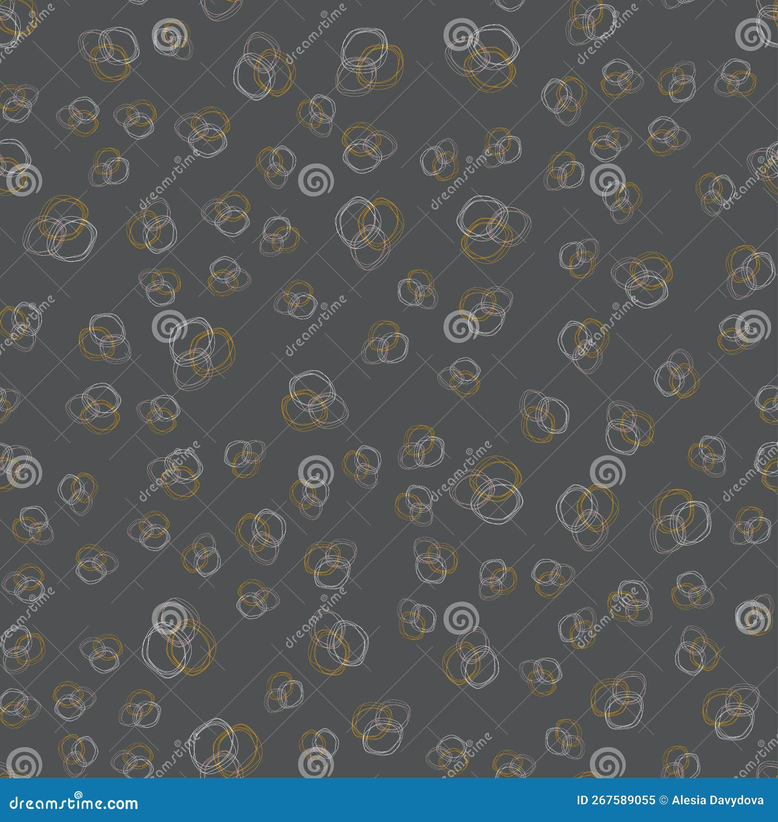 Seamless Texture with Abstract Rings on a Gray Background. Geometric ...