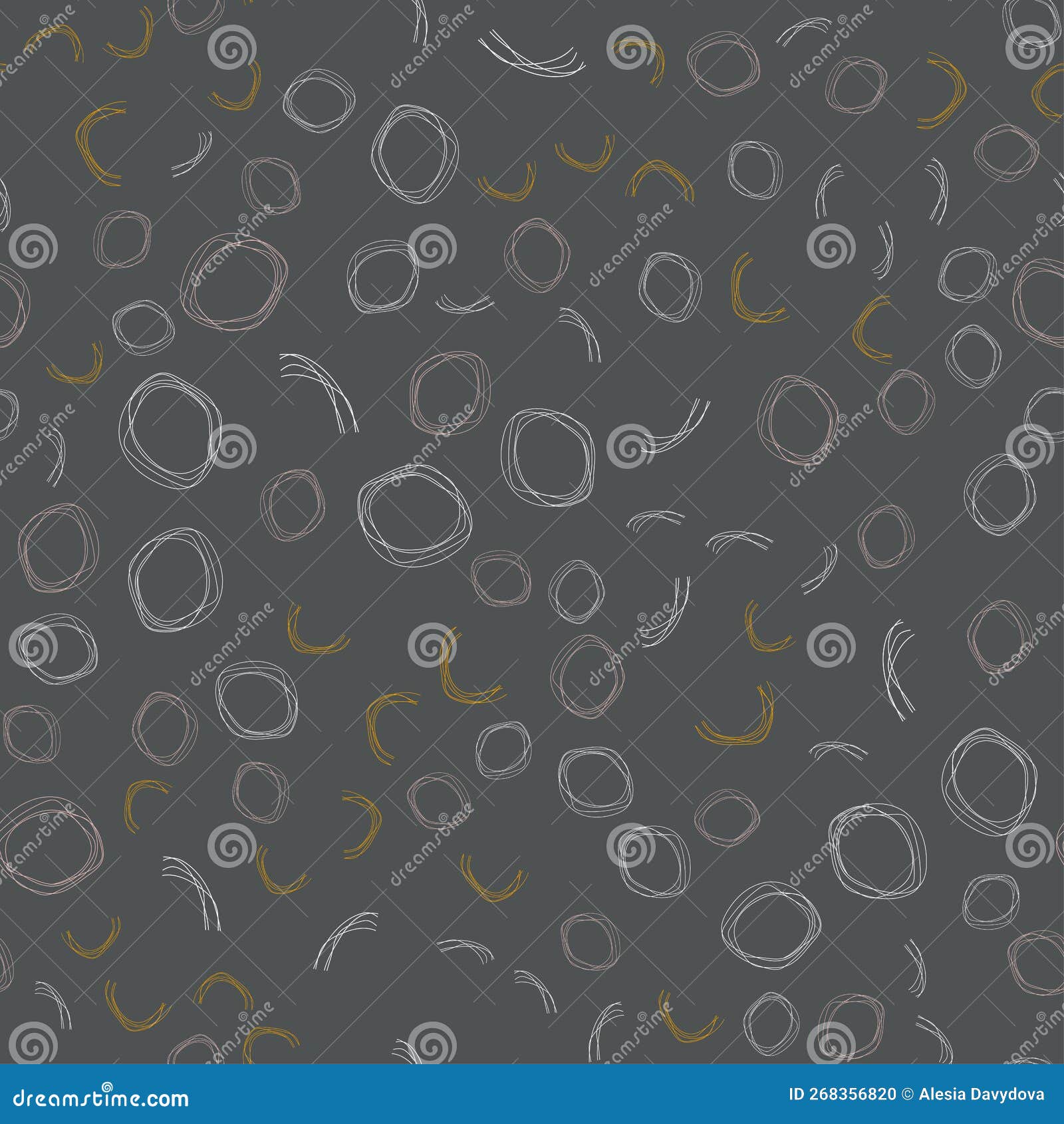 Seamless Texture with Abstract Rings on a Gray Background. Stock ...