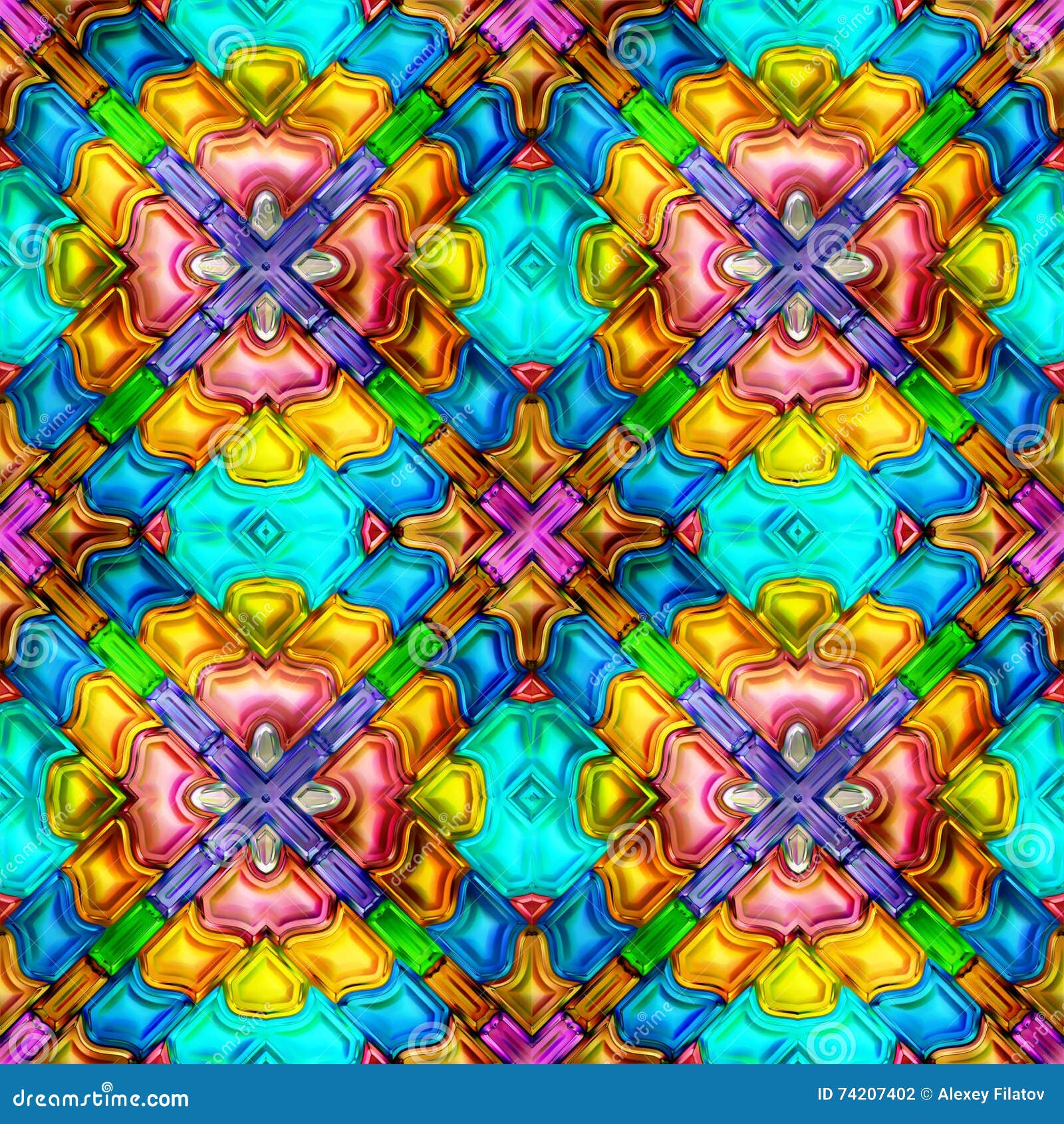 Seamless Texture Abstract Shiny Colorful Background 3D Illustration ...