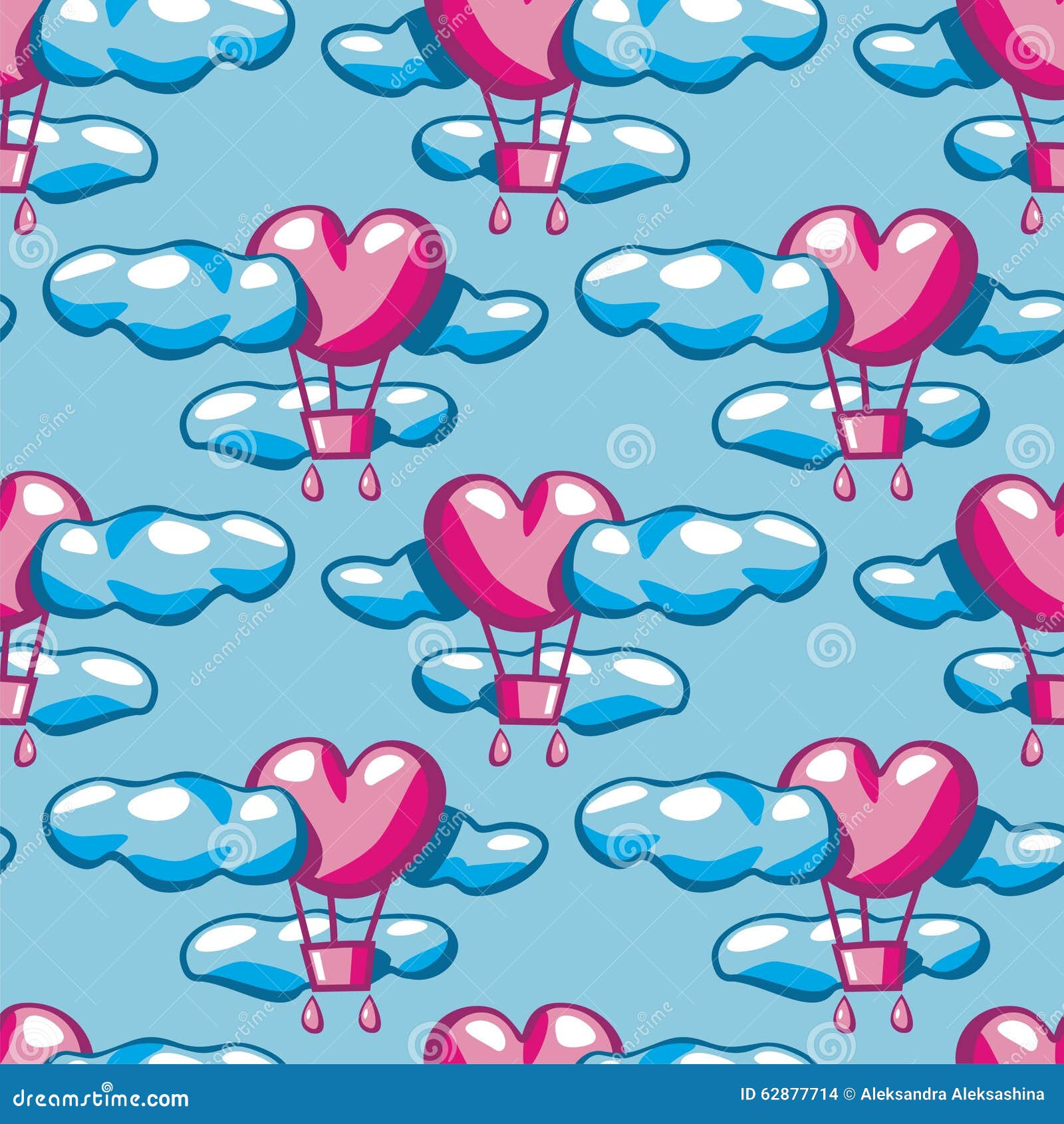 Seamless Texture with Air Balloons Stock Vector - Illustration of ...