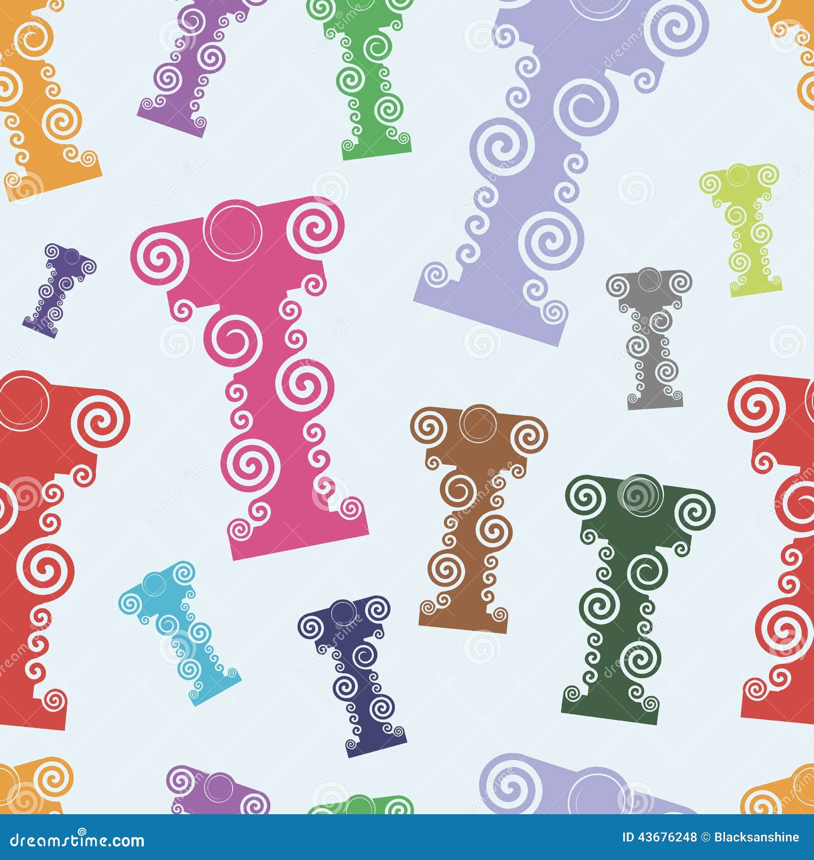 Seamless Texture with Architectural Columns Stock Vector - Illustration ...