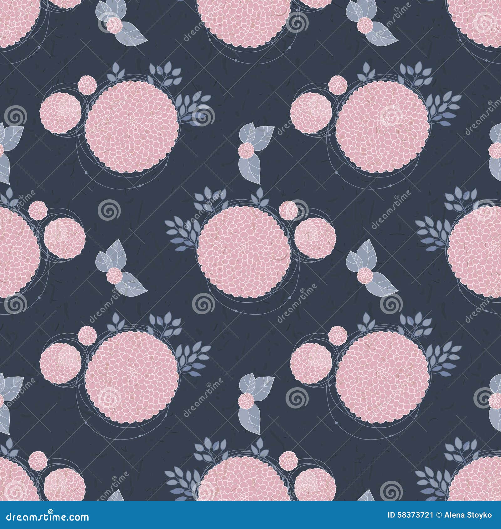 Seamless Texture with Asters Stock Vector - Illustration of beautiful ...