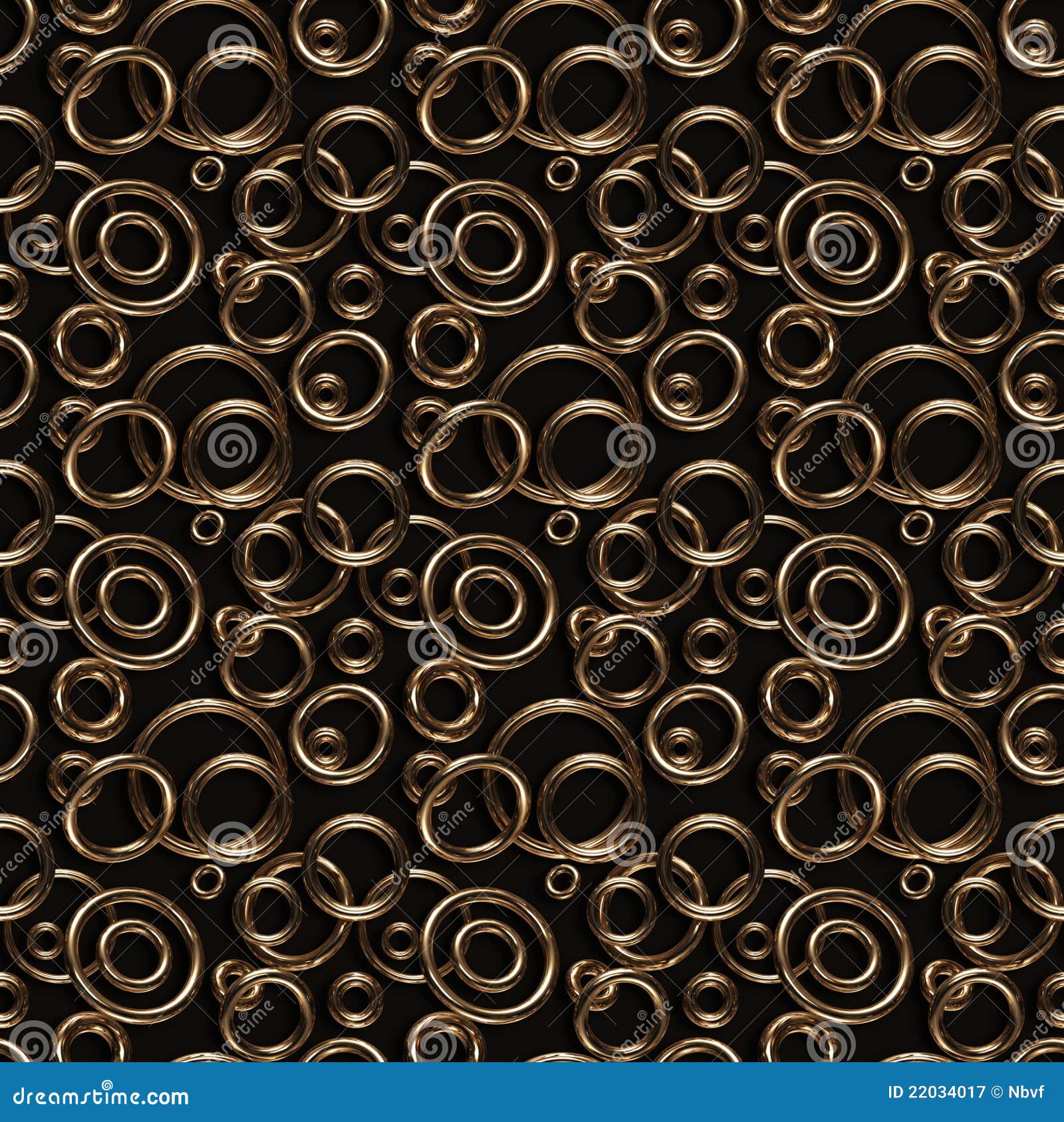 Seamless Texture/background Made of Golden Rings Stock Illustration ...