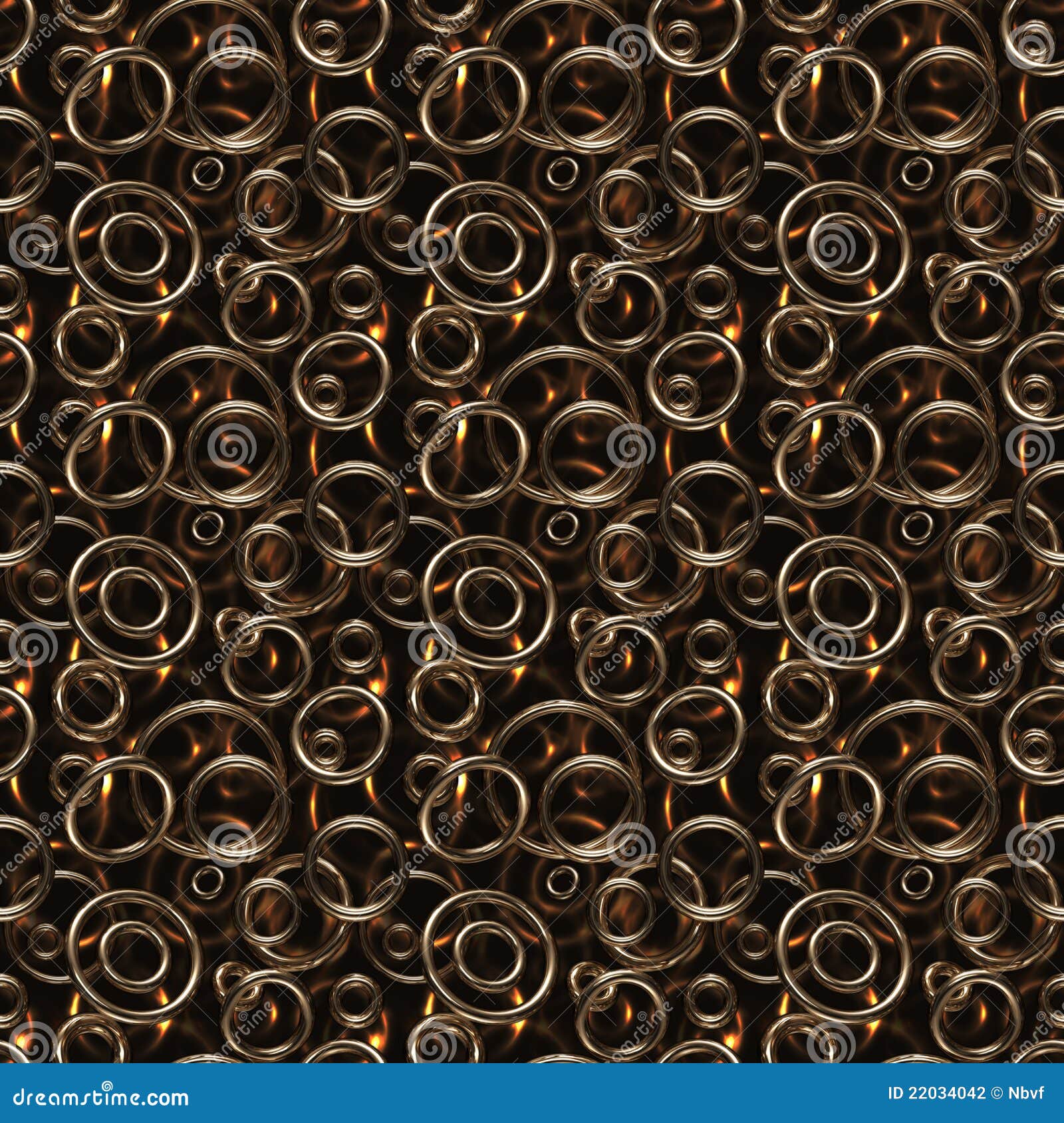 Seamless Texture/background Made of Golden Rings Stock Illustration ...