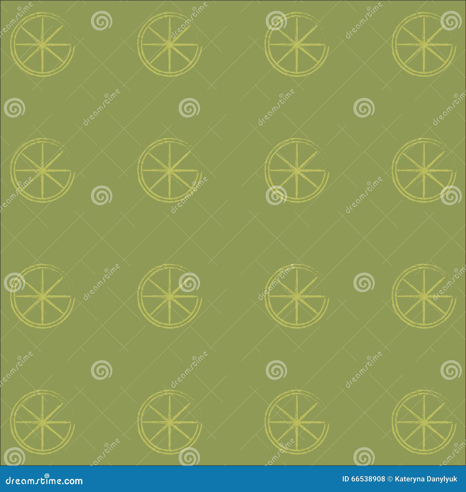 Seamless Texture, Background. Yellow Slices of Lemon on a Green ...