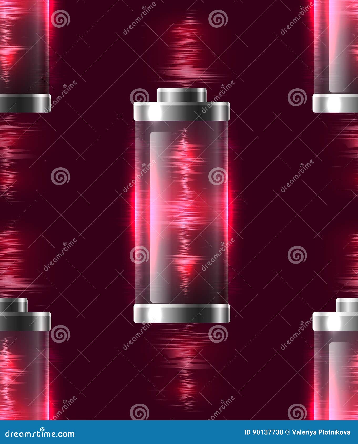 Seamless Texture with Batteries with Electric Charge Stock Vector ...