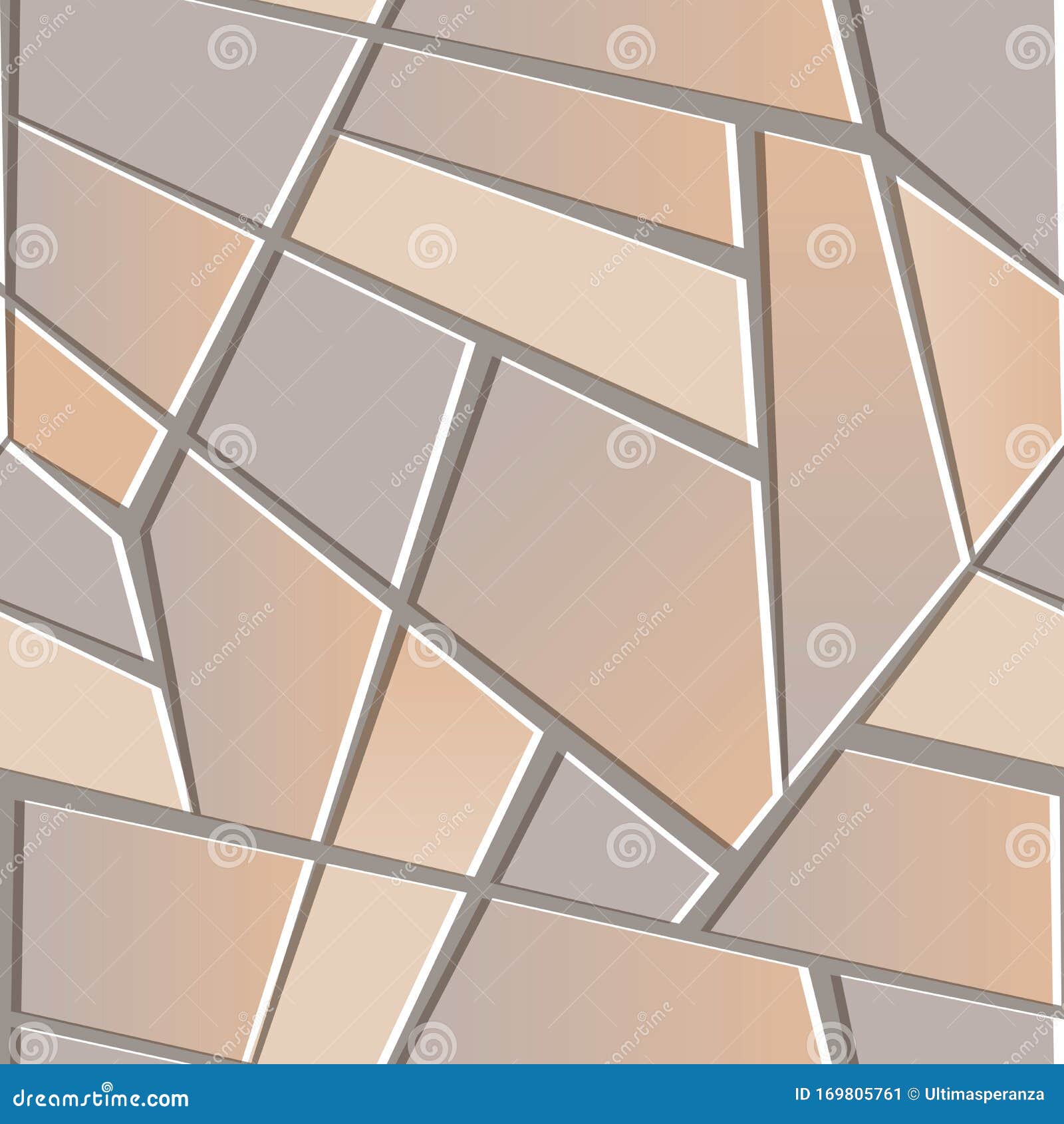 Seamless Texture of Beige Stone Pavement. Repeating Pattern of Gray ...