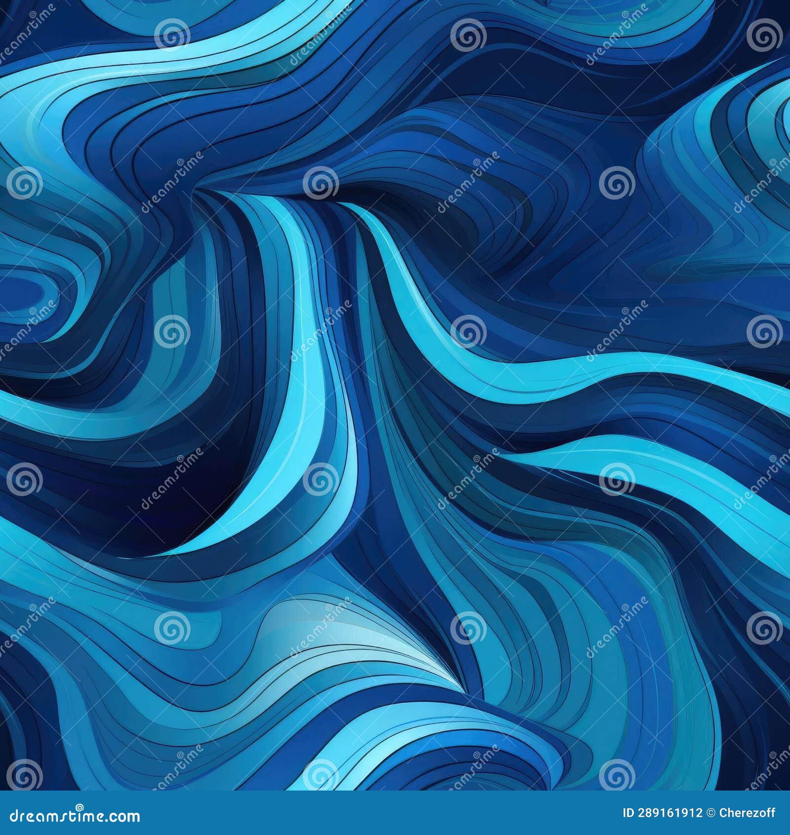 Seamless Texture. Blue Waves Stock Illustration - Illustration of white ...