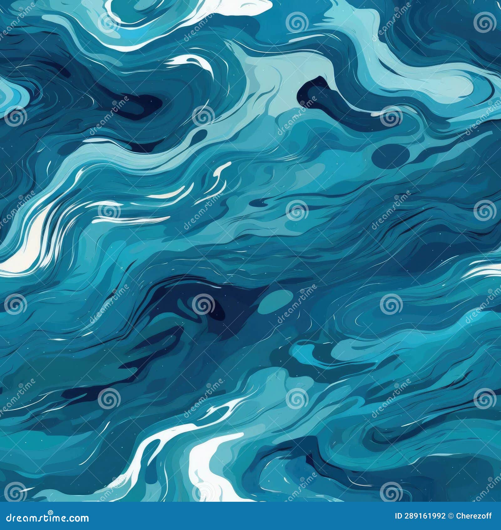 Seamless Texture. Blue Waves Stock Illustration - Illustration of ...