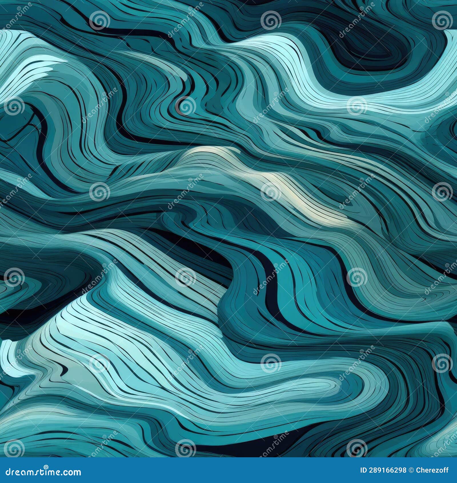 Seamless Texture. Blue Waves Stock Photo - Image of style, colorful ...